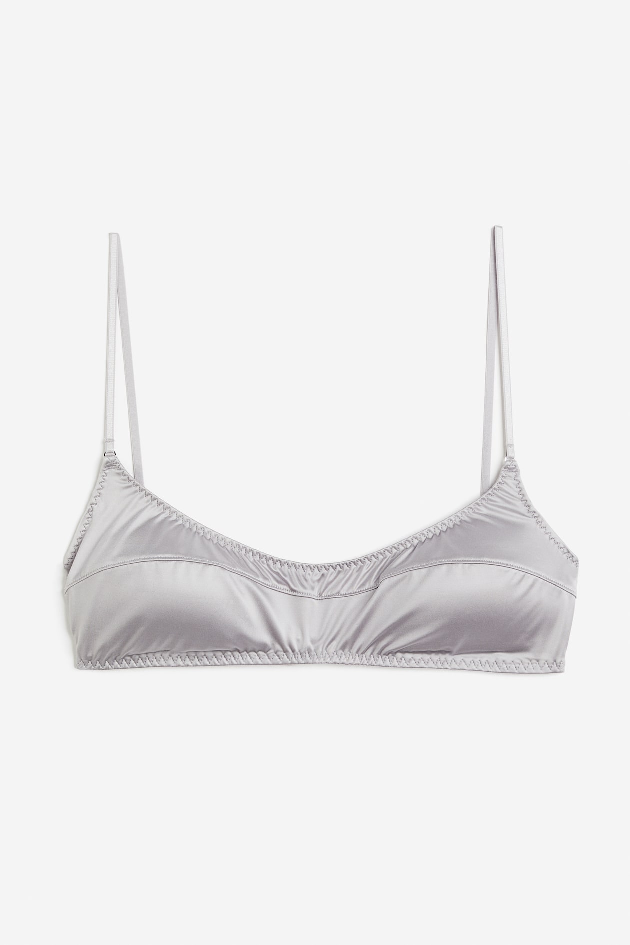 Soft-cup Satin Bra - Light gray - Ladies | H&M US