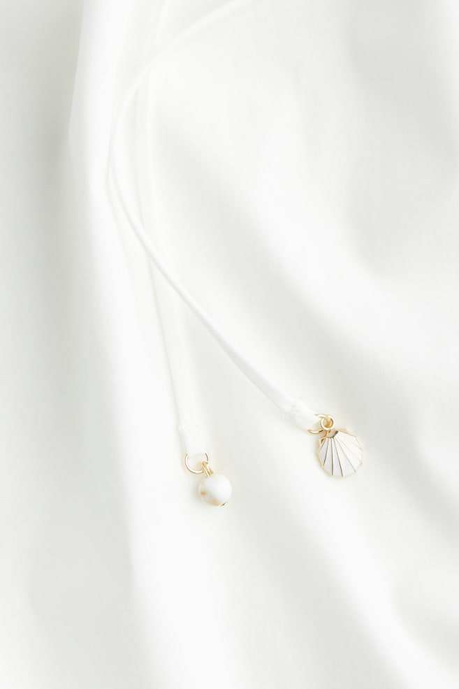 Drawstring-Neck Dress - White - Ladies | H&M US