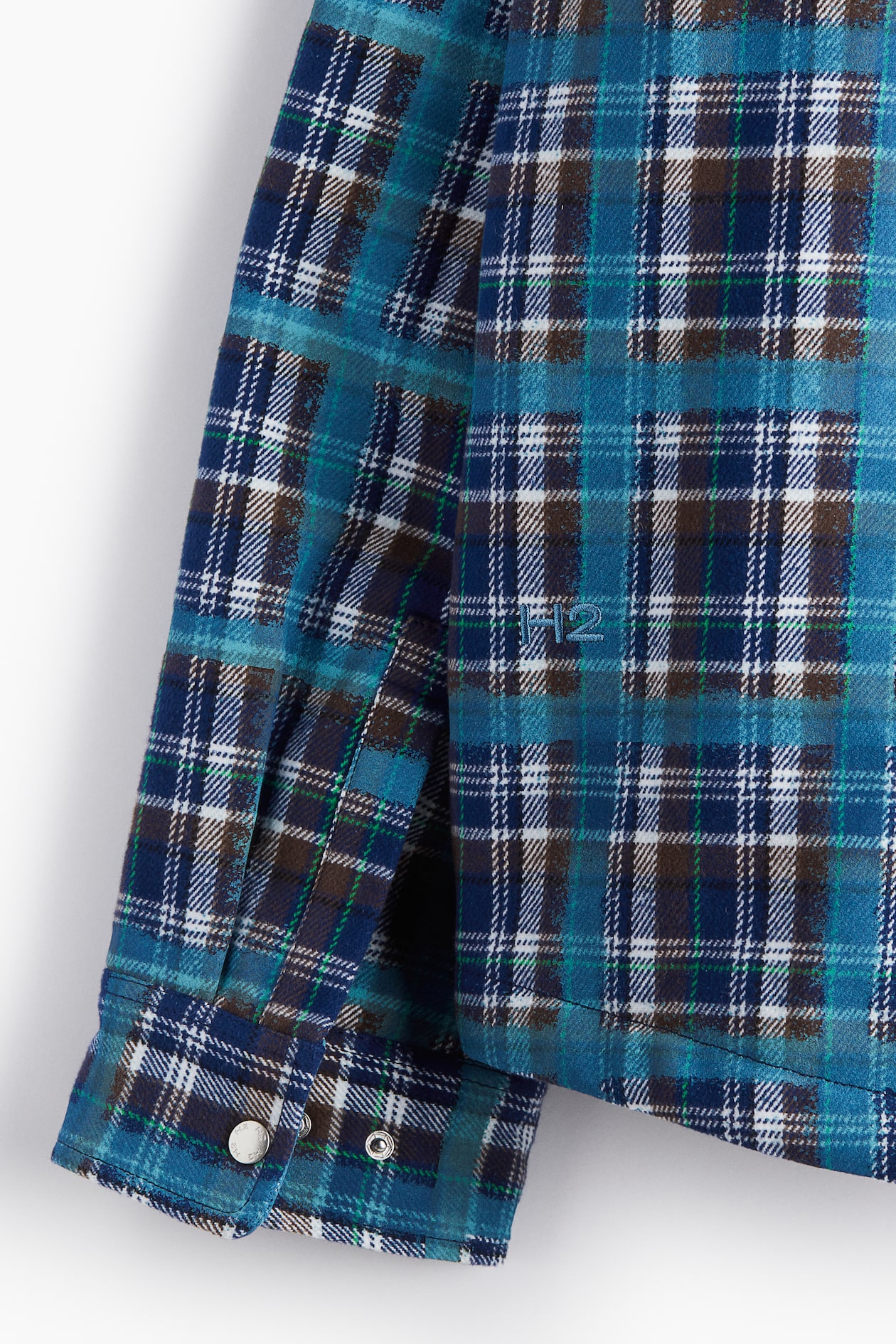 Flannel shacket - Blue/Checked - Men | H&M GB