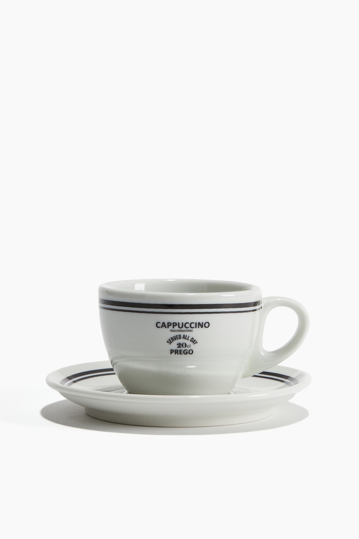 White/Black Cappuccino cup and saucer at H&M Home | H&M GB