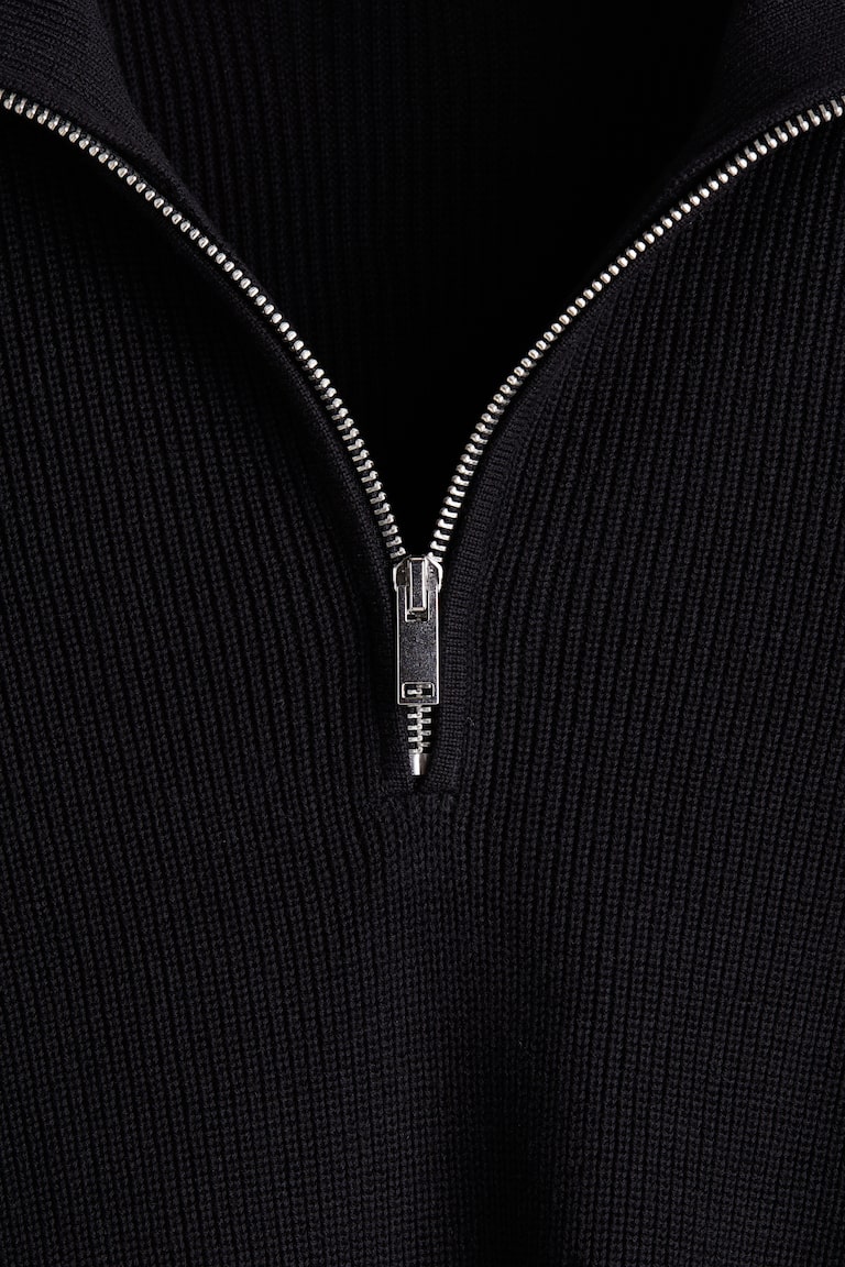 Men’s Black Regular Fit Zip-top jumper | H&M IN