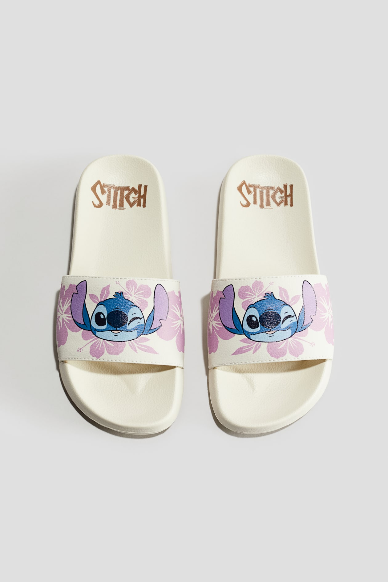 Printed Pool Slides - White/Lilo & Stitch - Kids | H&M PH