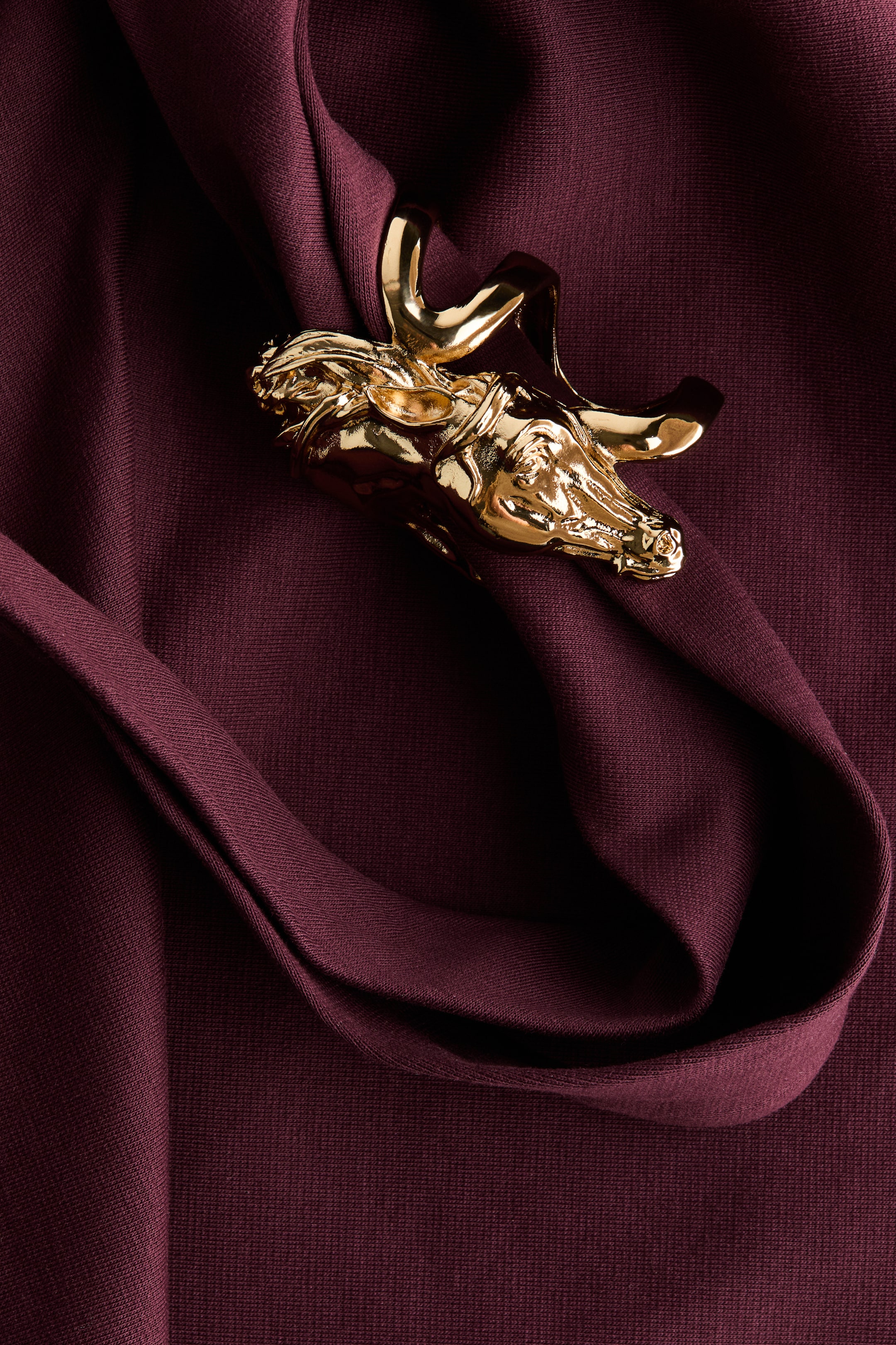 Draped halterneck top - Burgundy - Ladies | H&M HK