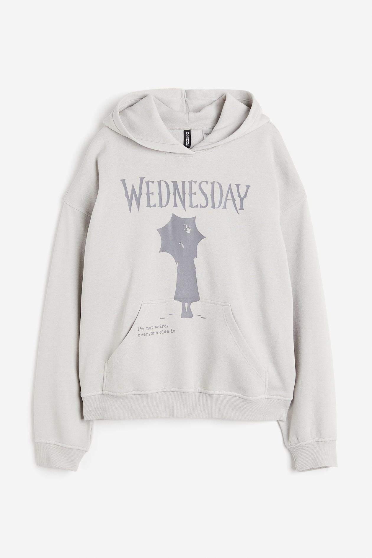 Hoodie oversize avec motif - Gris clair/Wednesday - FEMME | H&M FR