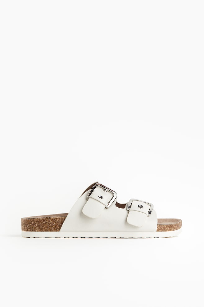 Two-strap slides - White - Ladies | H&M GB