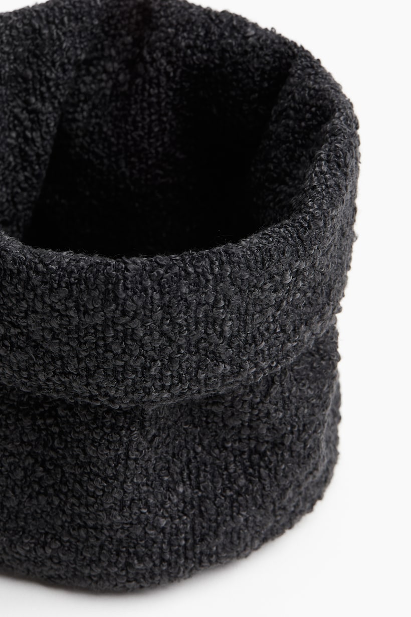 Small Bouclé Storage Basket - Dark gray - Home All | H&M US