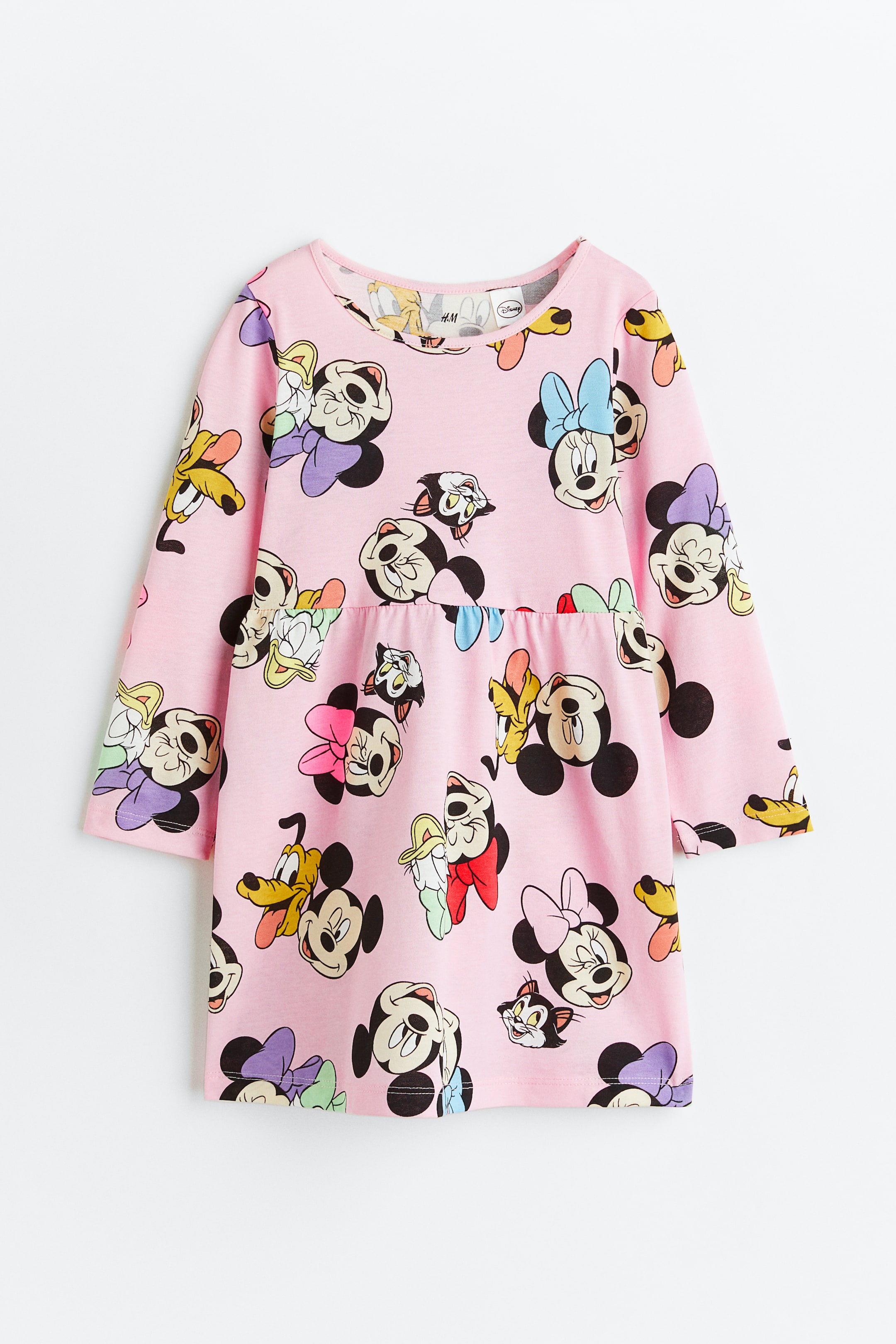Patterned cotton dress - Light pink/Disney - Kids | H&M IN