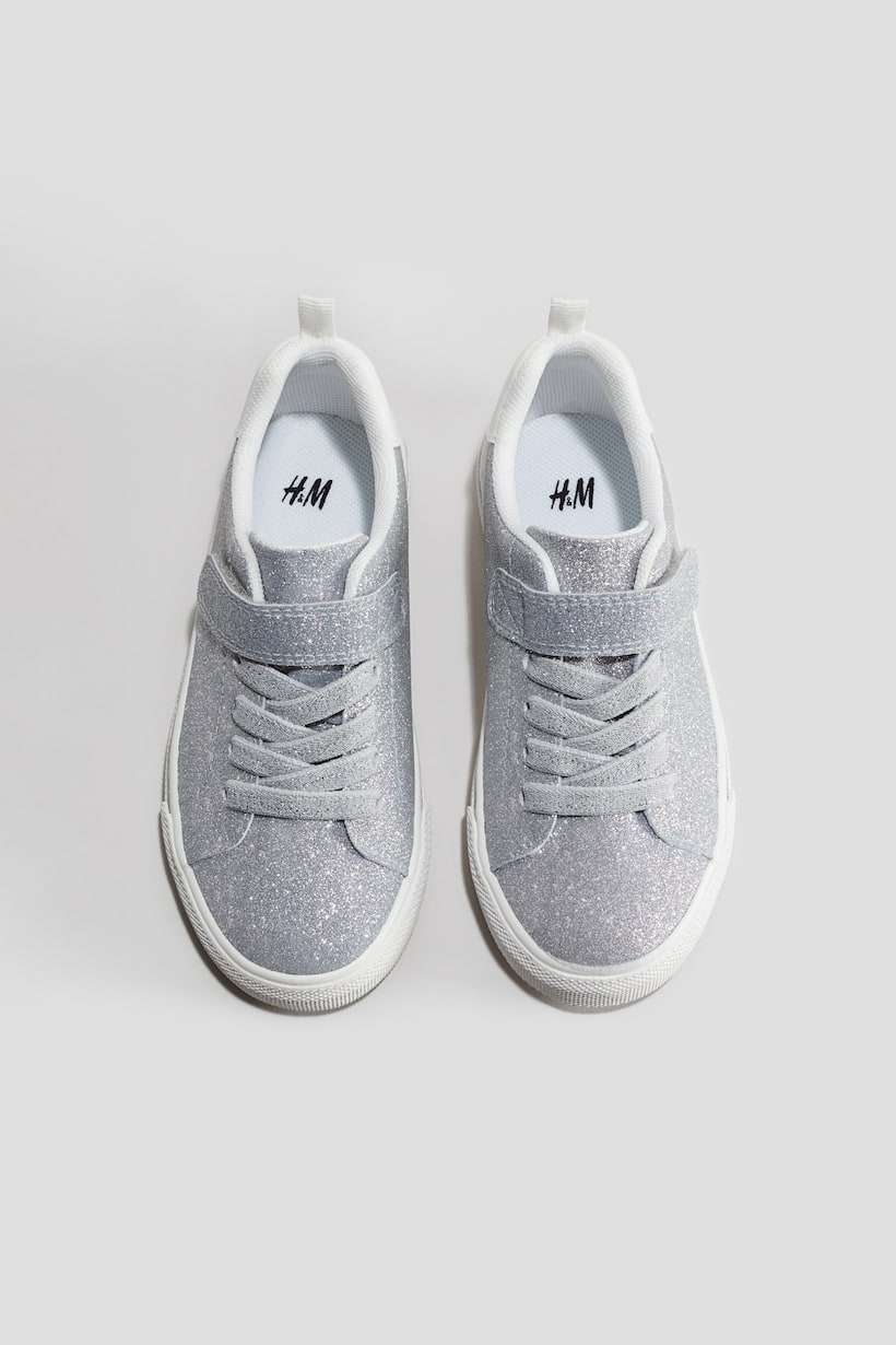 Silver-colored/glittery Glittery Sneakers for kids | H&M US