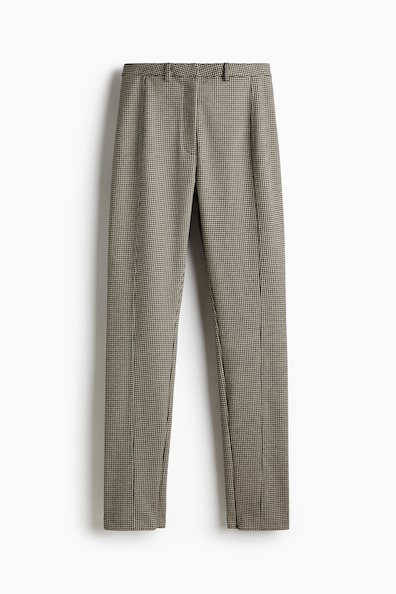 Uske pantalone od žerseja - Svetlobež/pepito dezen - Ladies | H&M RS