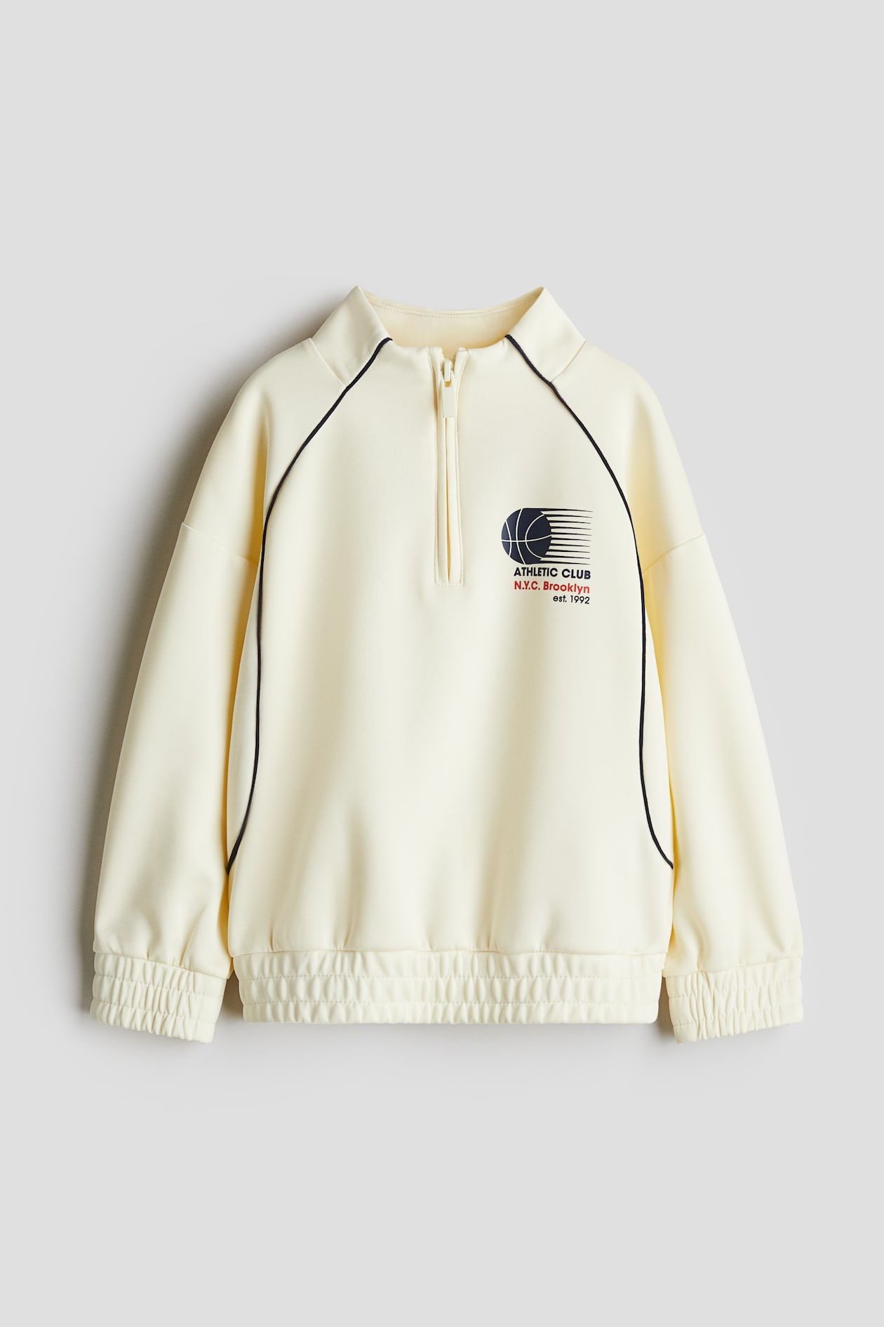 Half-zip Sweatshirt - Light yellow/basketball - Kids | H&M US