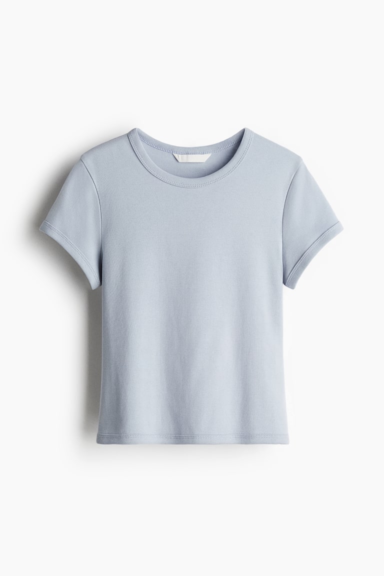 Women's Light blue Fitted T-Shirt | H&M US