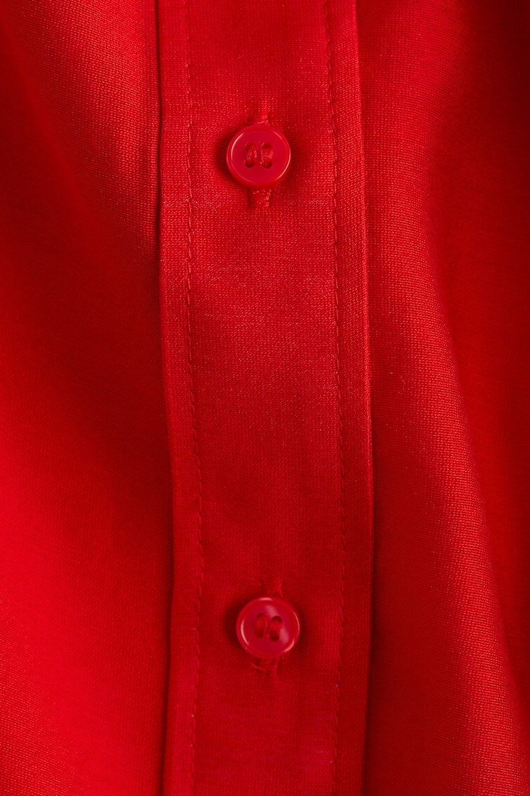 Women's Red Ruffle-Collar Blouse | H&M CA