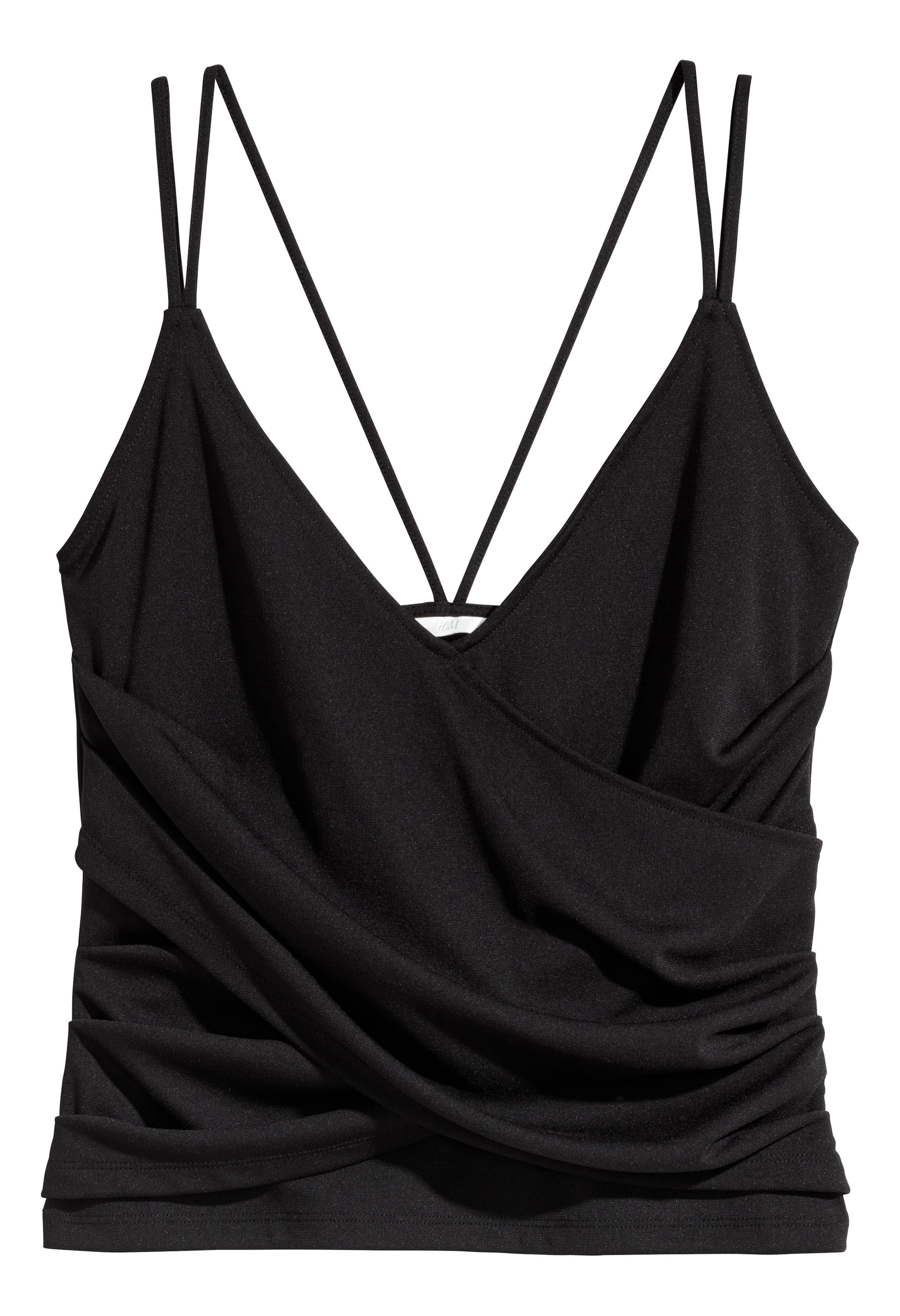 Gedrapeerde top - Zwart - DAMES | H&M NL