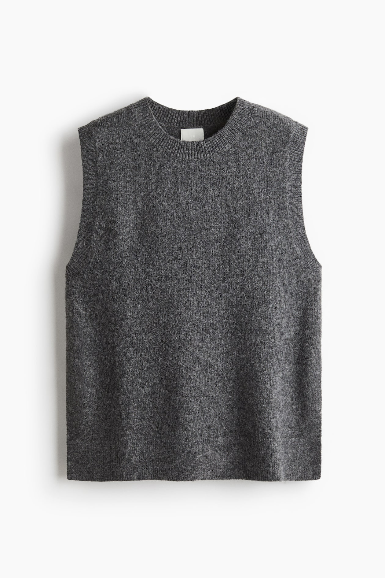 Suéter sin mangas - Gris oscuro jaspeado - MUJER | H&M ES