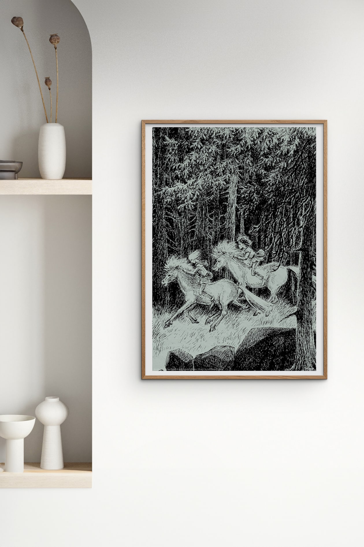 Astrid Lindgren - Riding Wild - Preto / Branco - Poster & Frame - HOME ...
