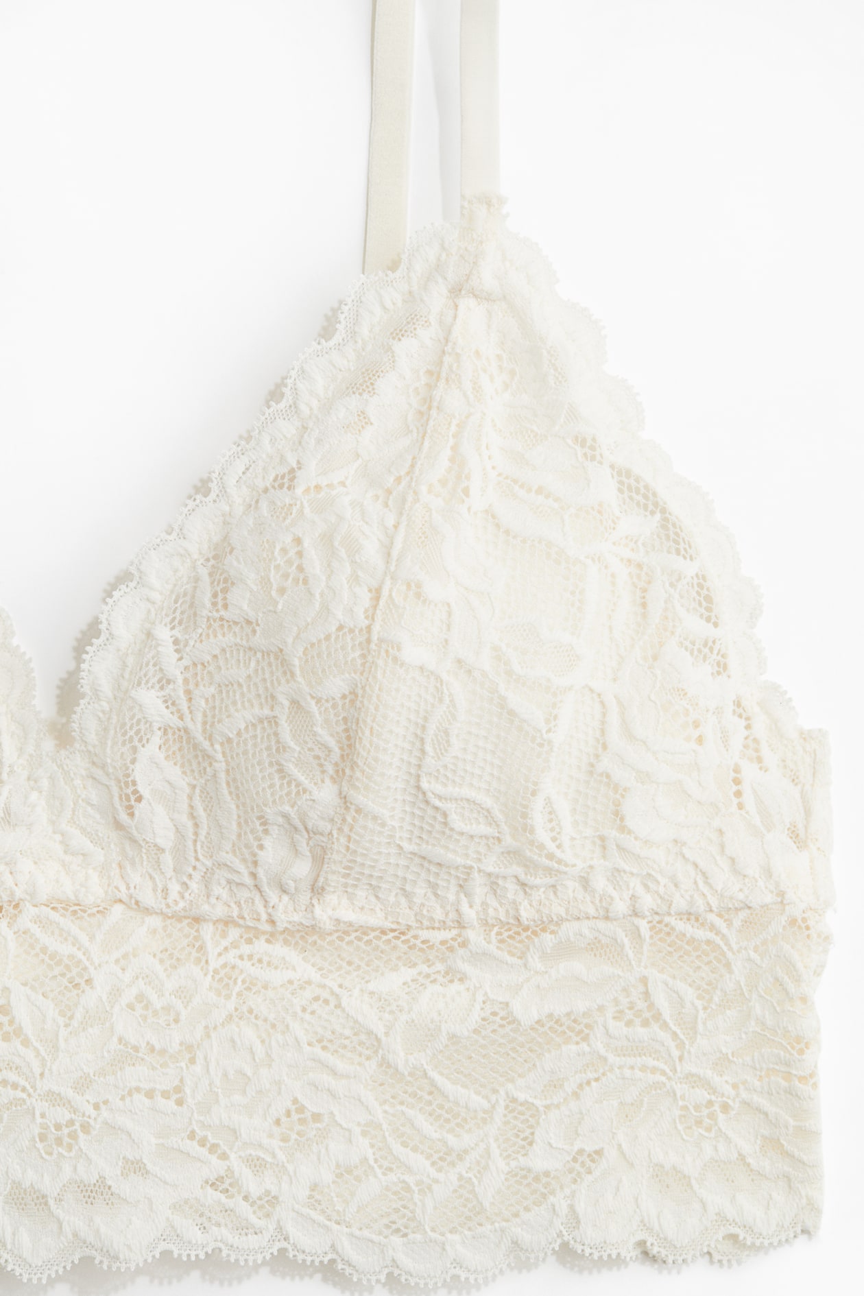 Women's Cream Padded Lace Bralette | H&M PH
