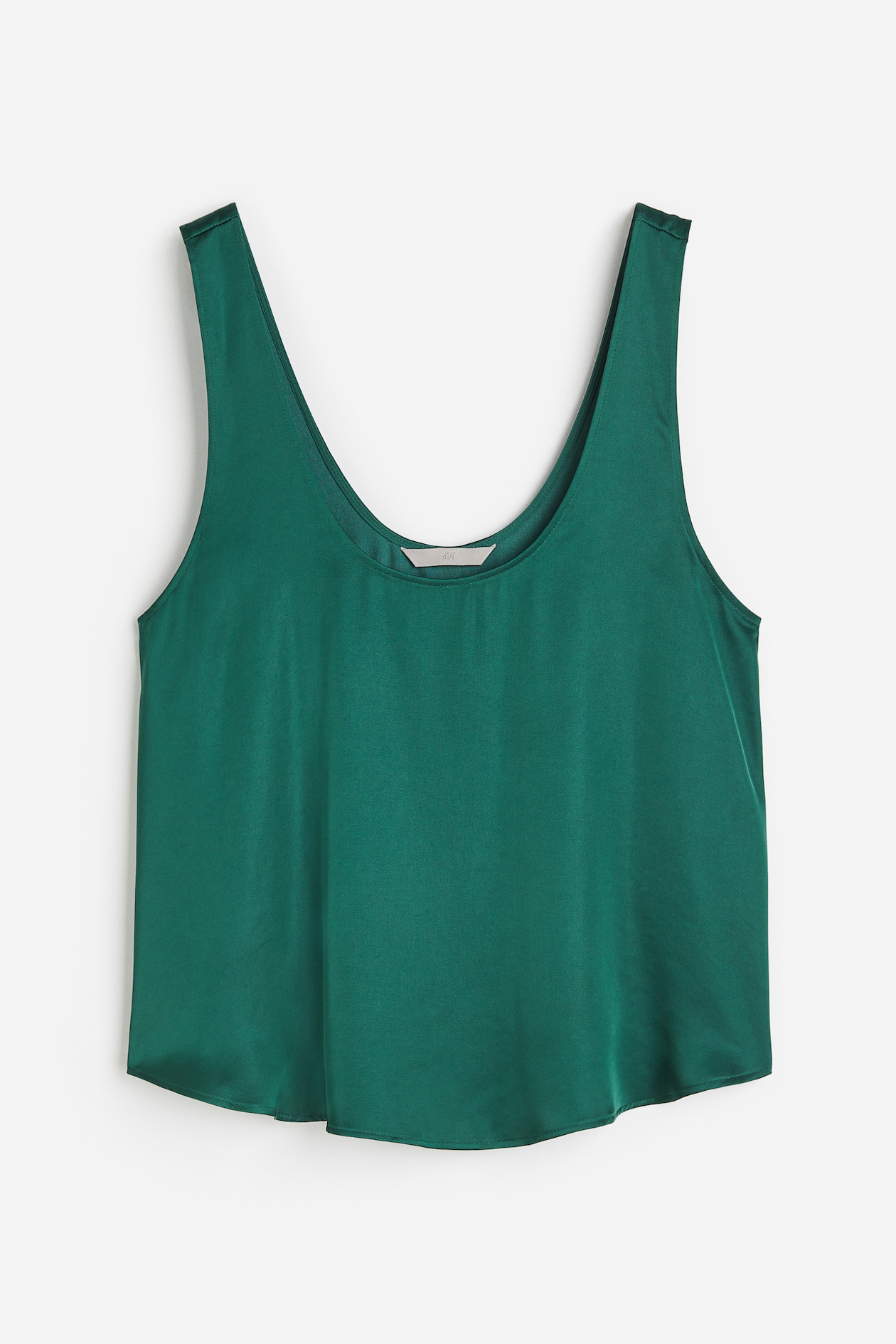 Women's Dark green Satin Tank | H&M AU