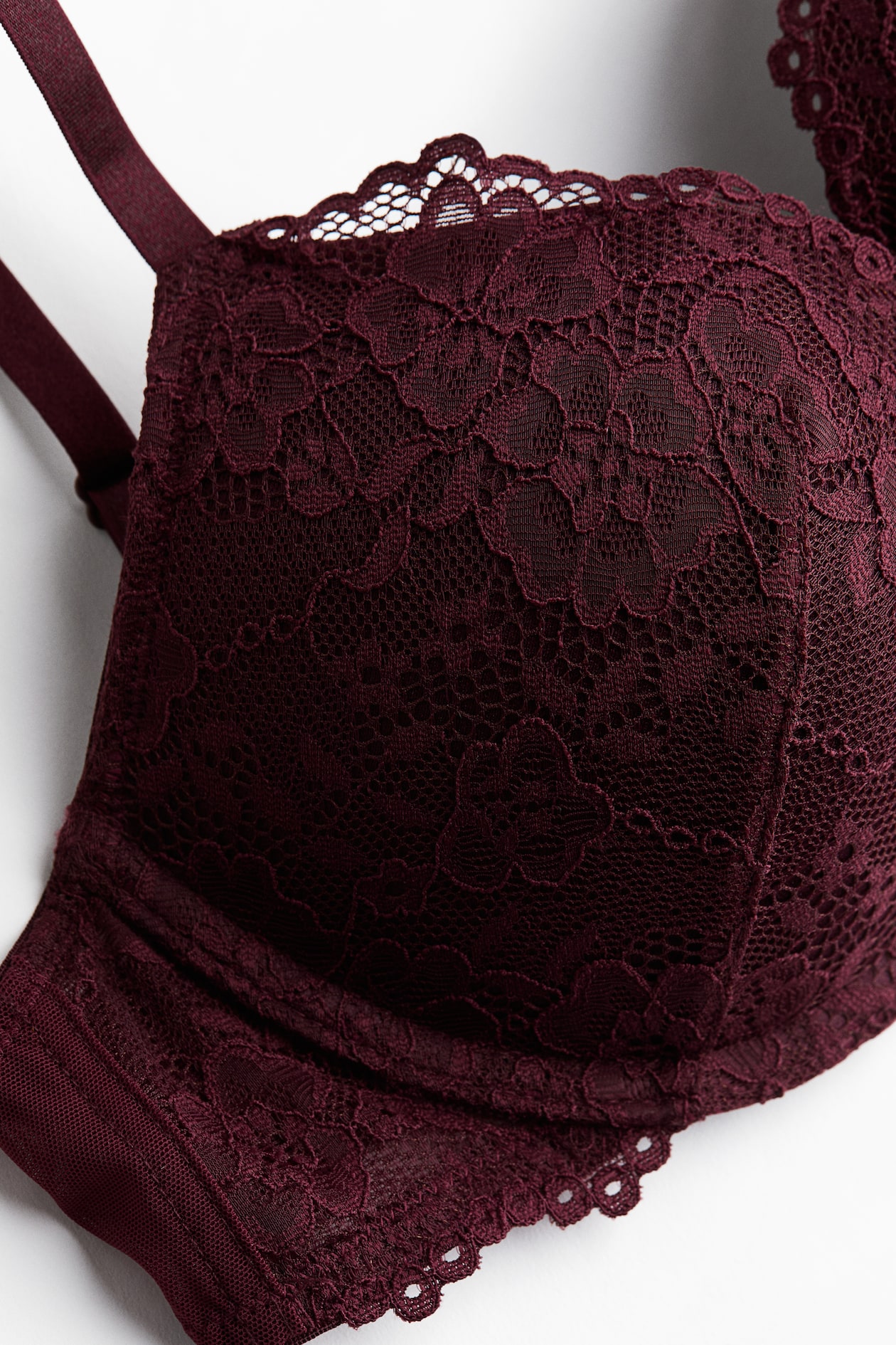 Sutiã push-up em renda - Bordeaux - SENHORA | H&M PT