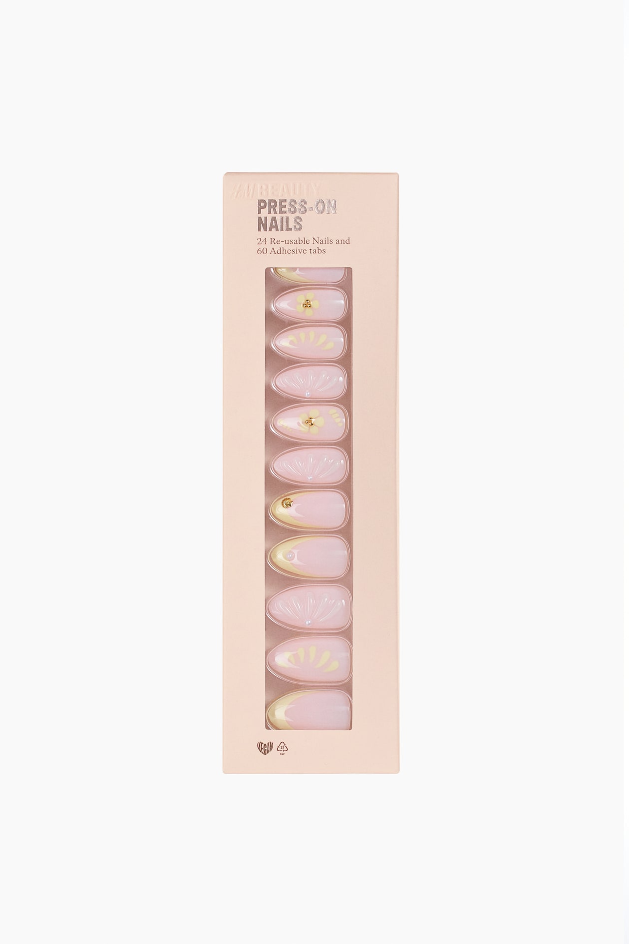 Samolepiace nechty - Mandľové dlhé Tortoise Shell - Beauty all | H&M SK