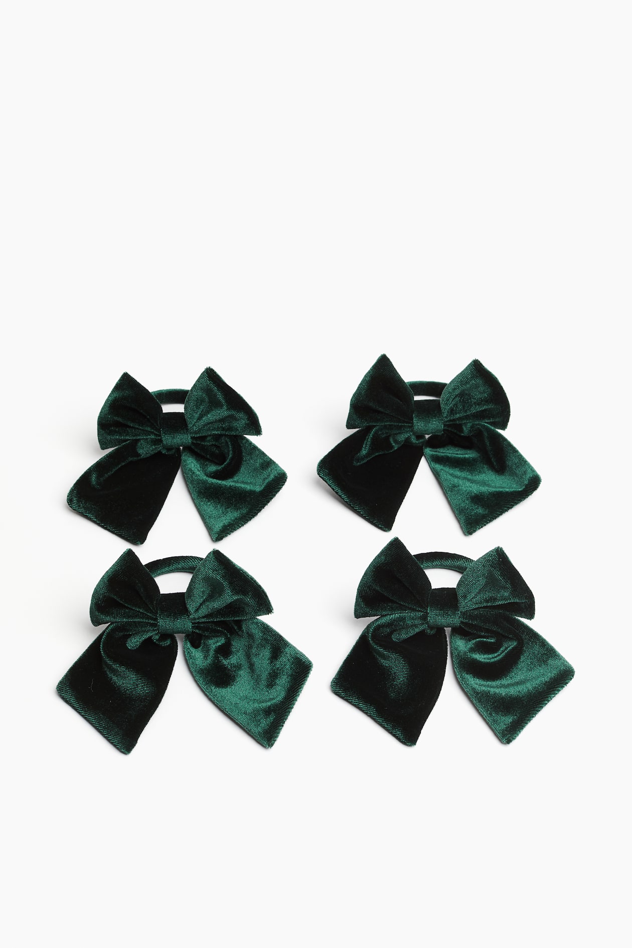 4-pack Bow Napkin Rings - Green/velvet - Home All | H&M US