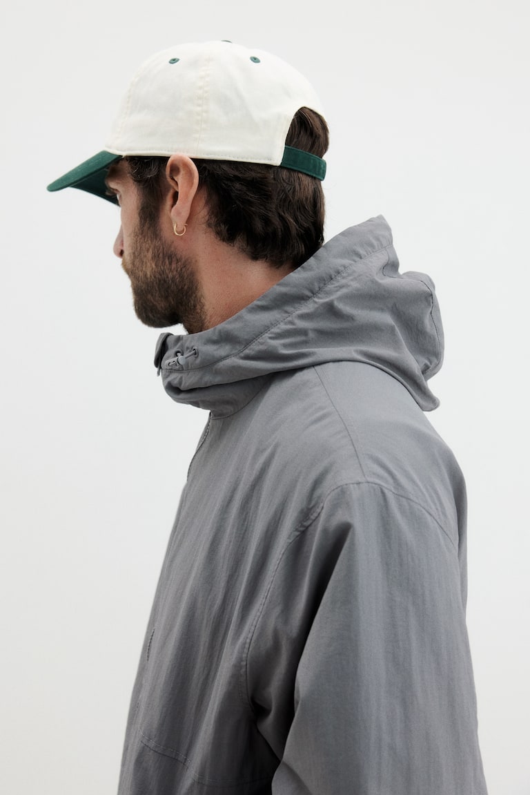 Men’s Gray Hooded Windbreaker | H&M CA