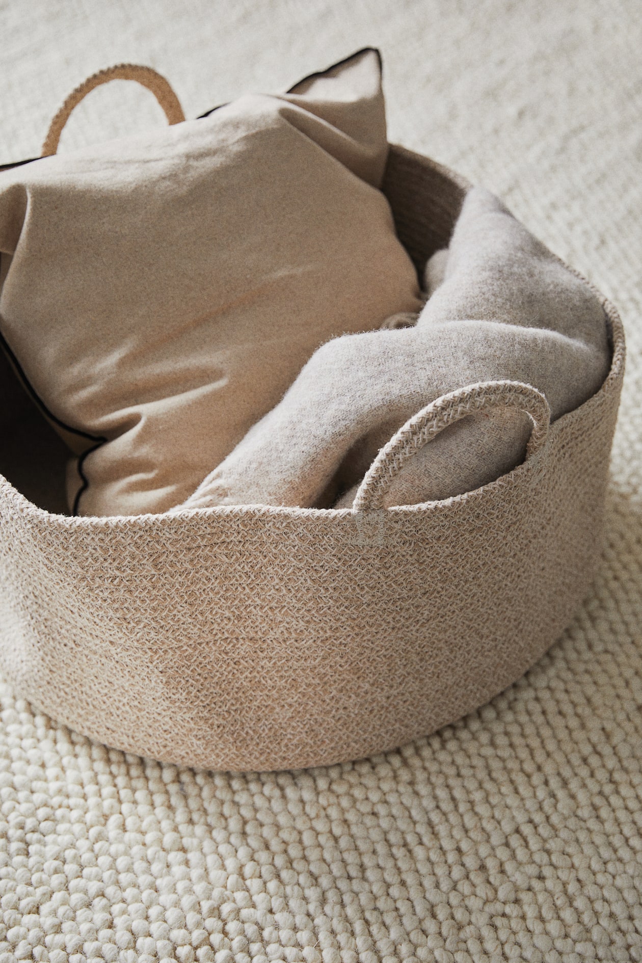 Beige Extra-Large Low Storage Basket at H&M Home | H&M US