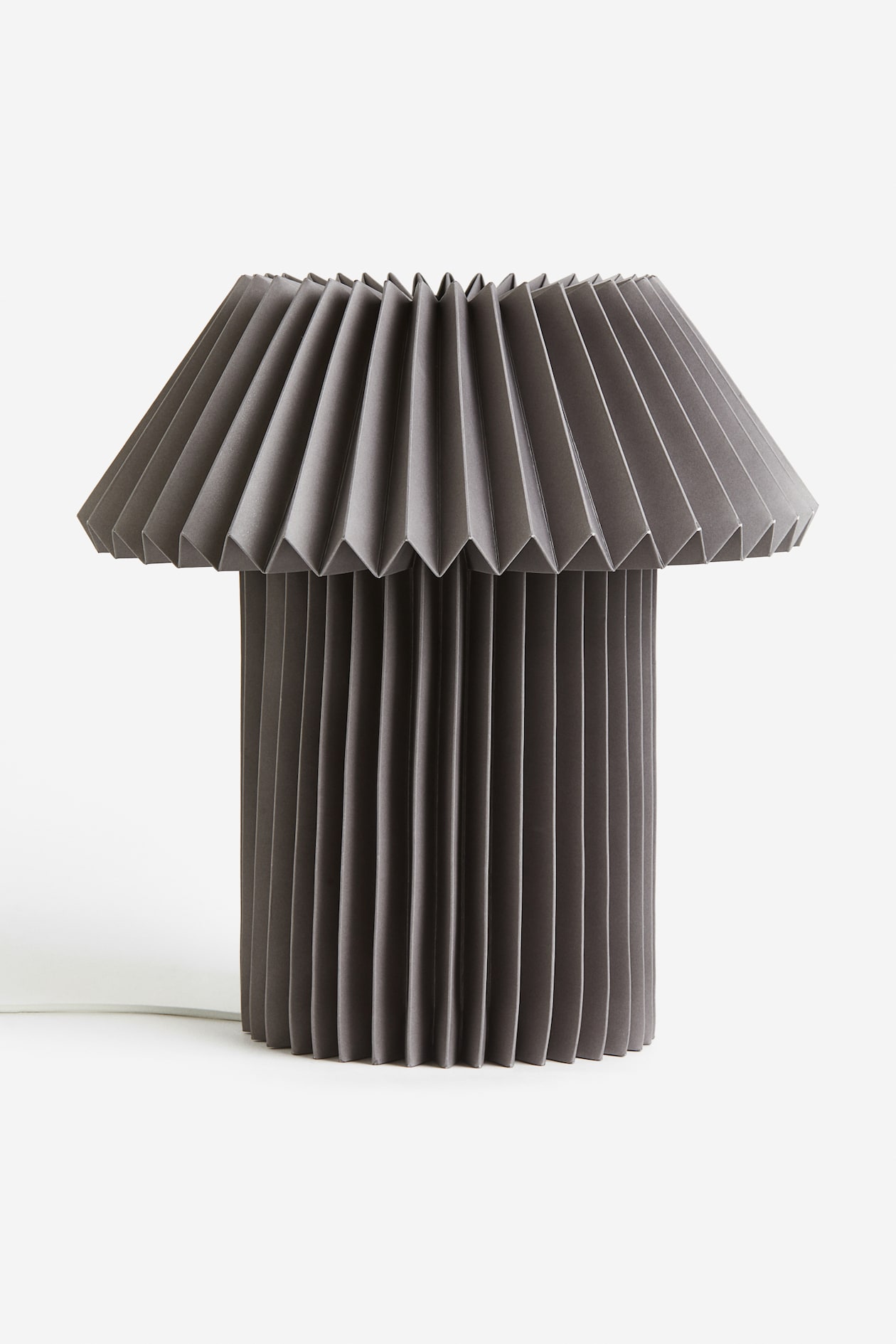 Dark gray Pleated Paper Table Lamp at H&M Home | H&M US