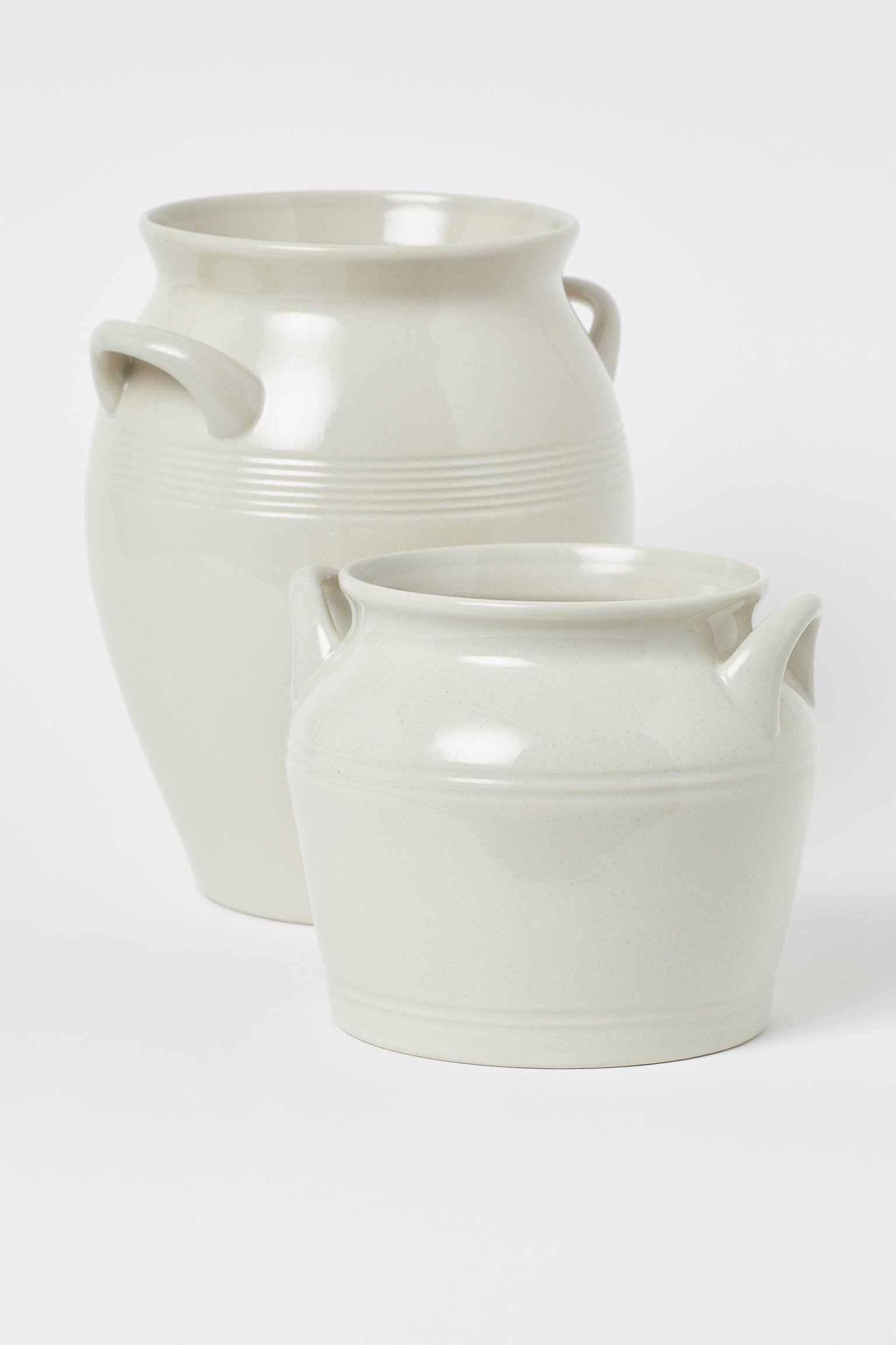Plant Pot with Handles - Cream - Home All | H&M CA