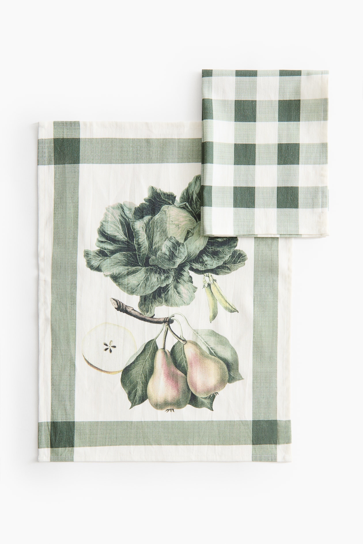 Pack de 2 paños de cocina - Verde/Peras - HOME | H&M ES