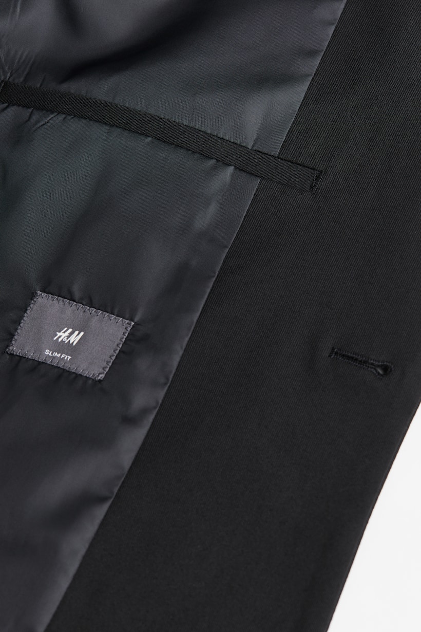 Slim Fit Single-Breasted Jacket - Black - Men | H&M US