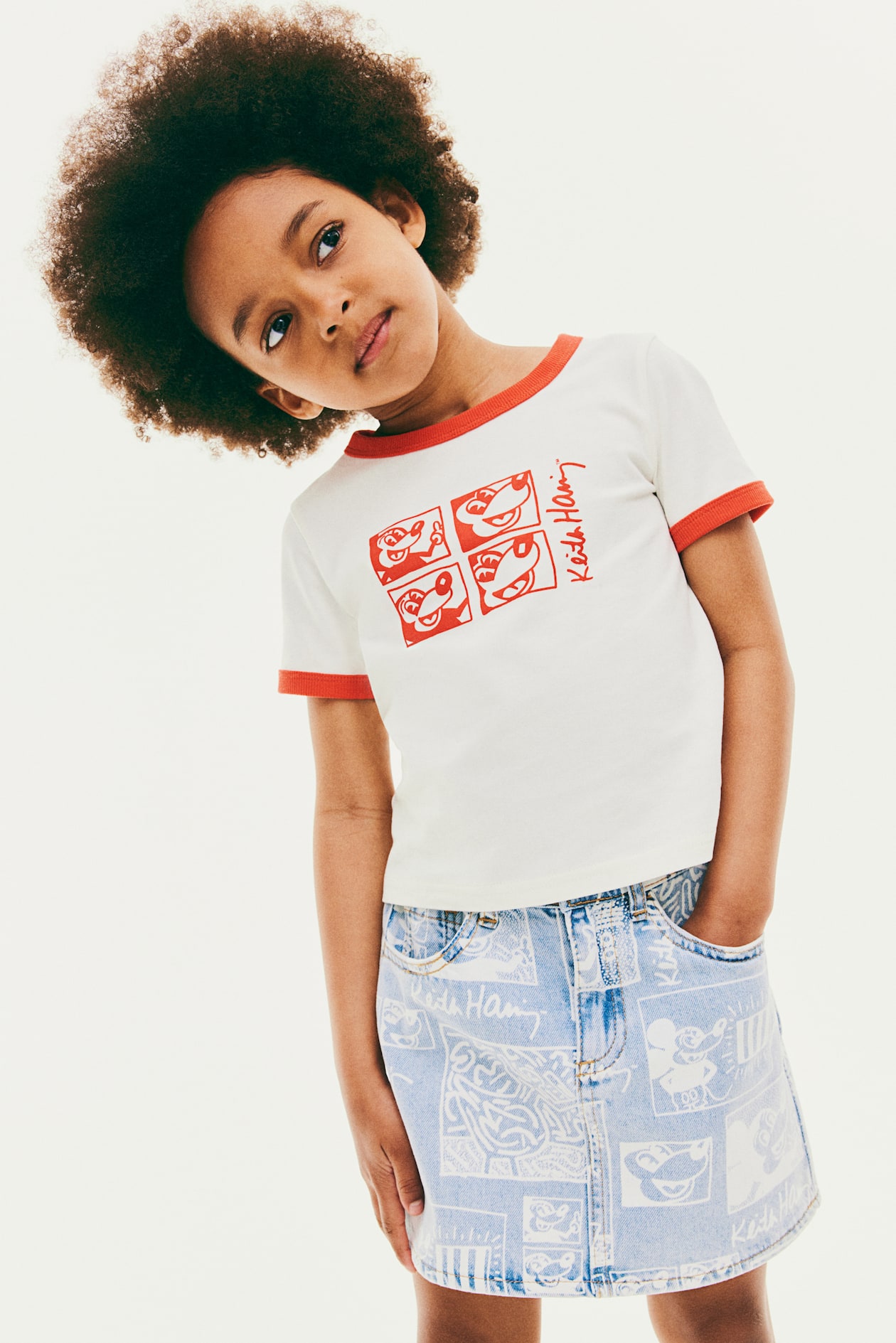 Printed Cotton T-shirt - Natural white - Kids | H&M US