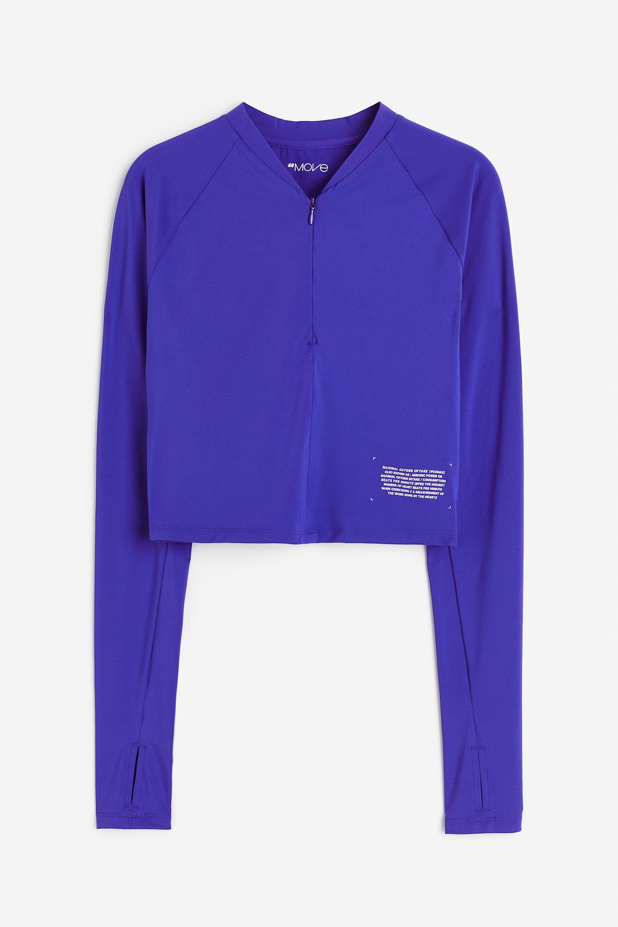 Half-zip sports top in DryMove™ - Bright purple - Ladies | H&M GB