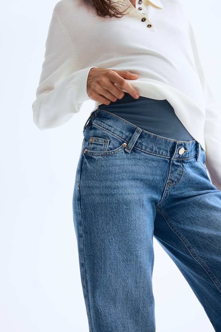 Women's Denim blue MAMA Wide Jeans | H&M US