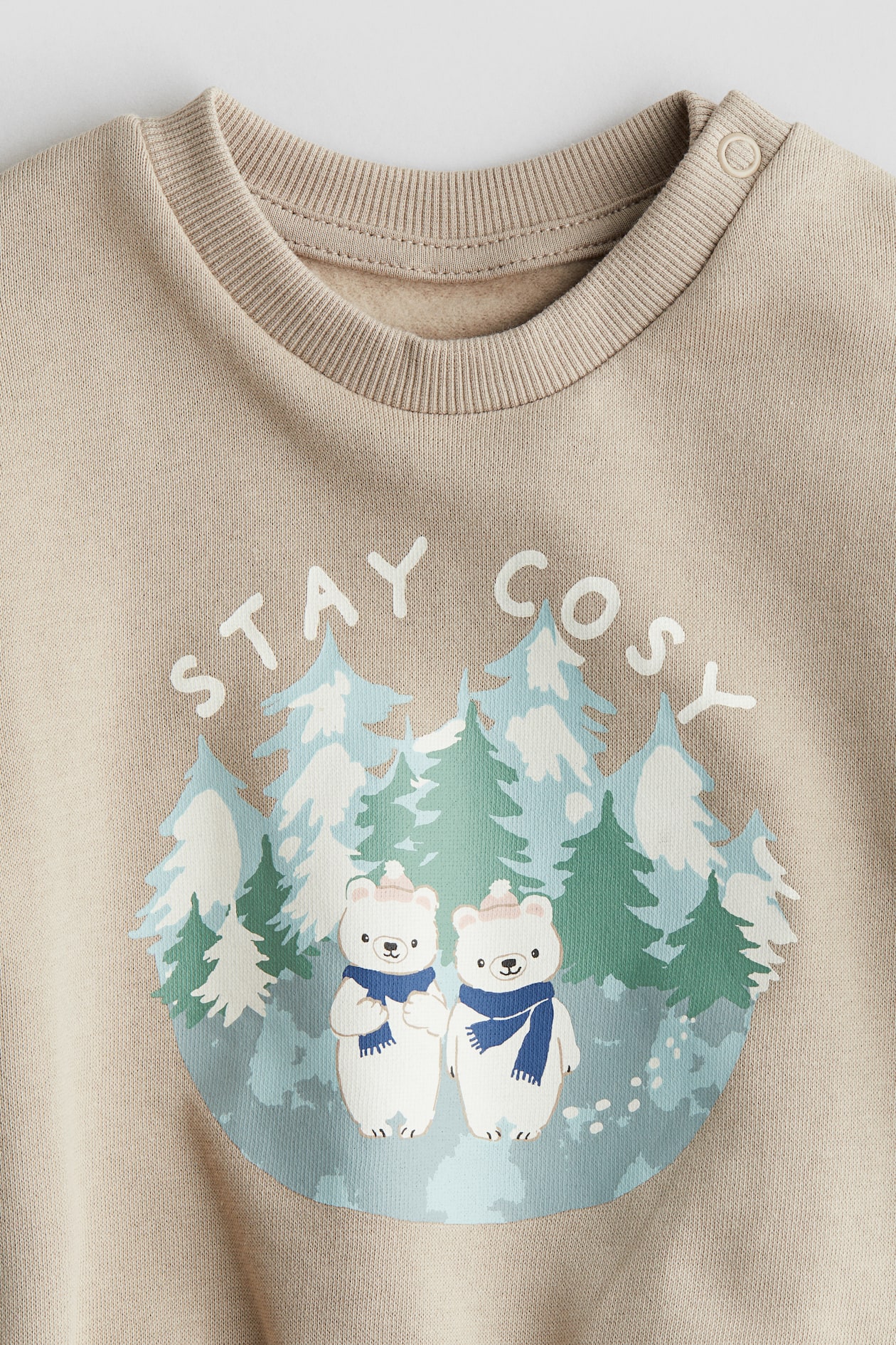 Beige/bears Printed Sweatshirt for kids | H&M US