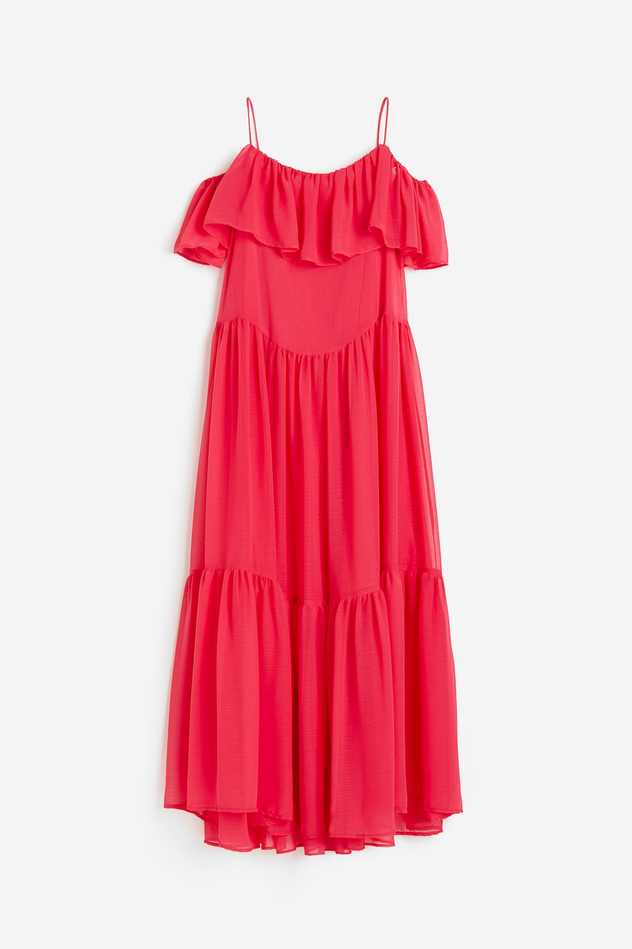 Women's Cerise Open-shoulder Maxi Dress | H&M PH