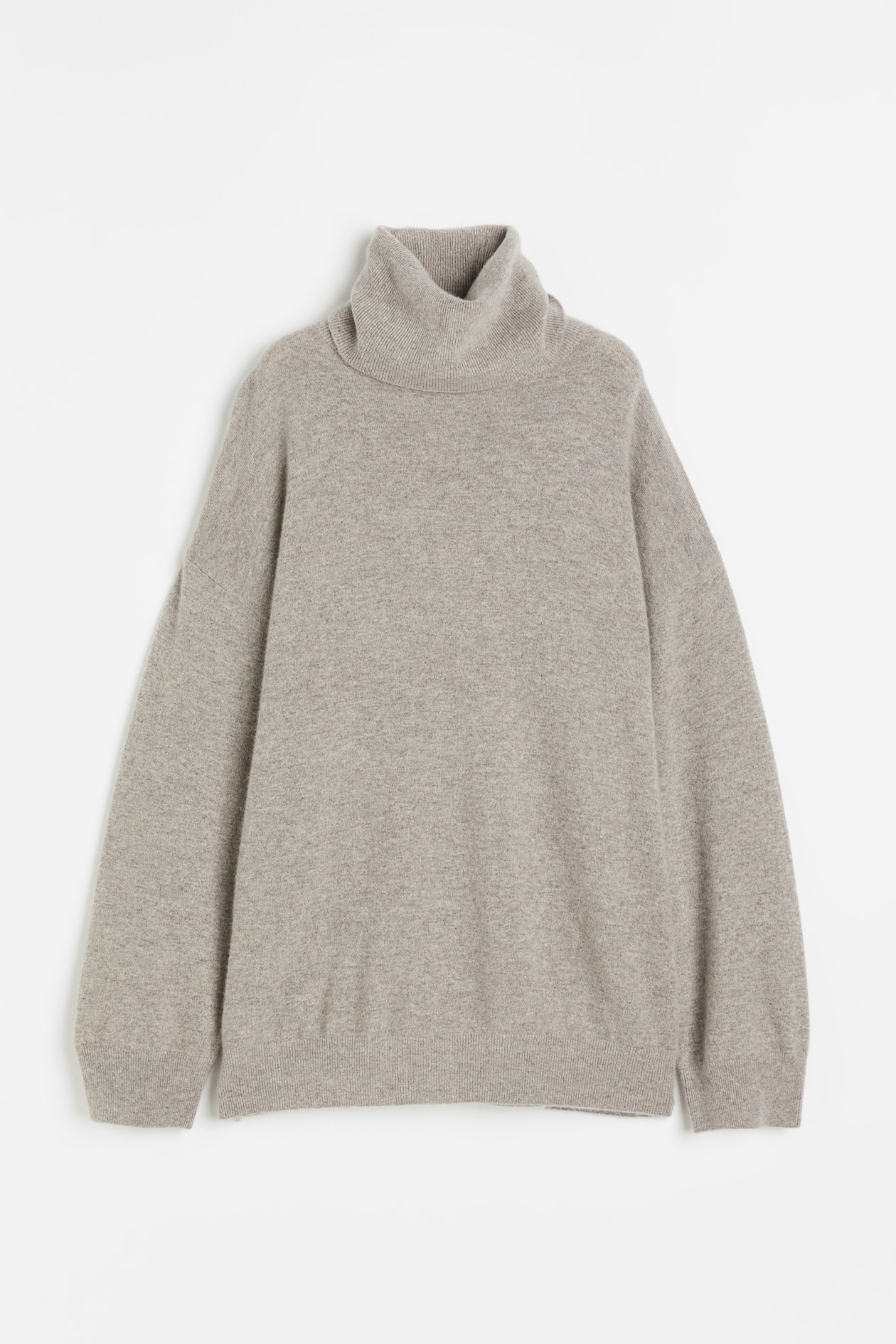 Cashmere Turtleneck Sweater - Greige marle - Ladies | H&M AU