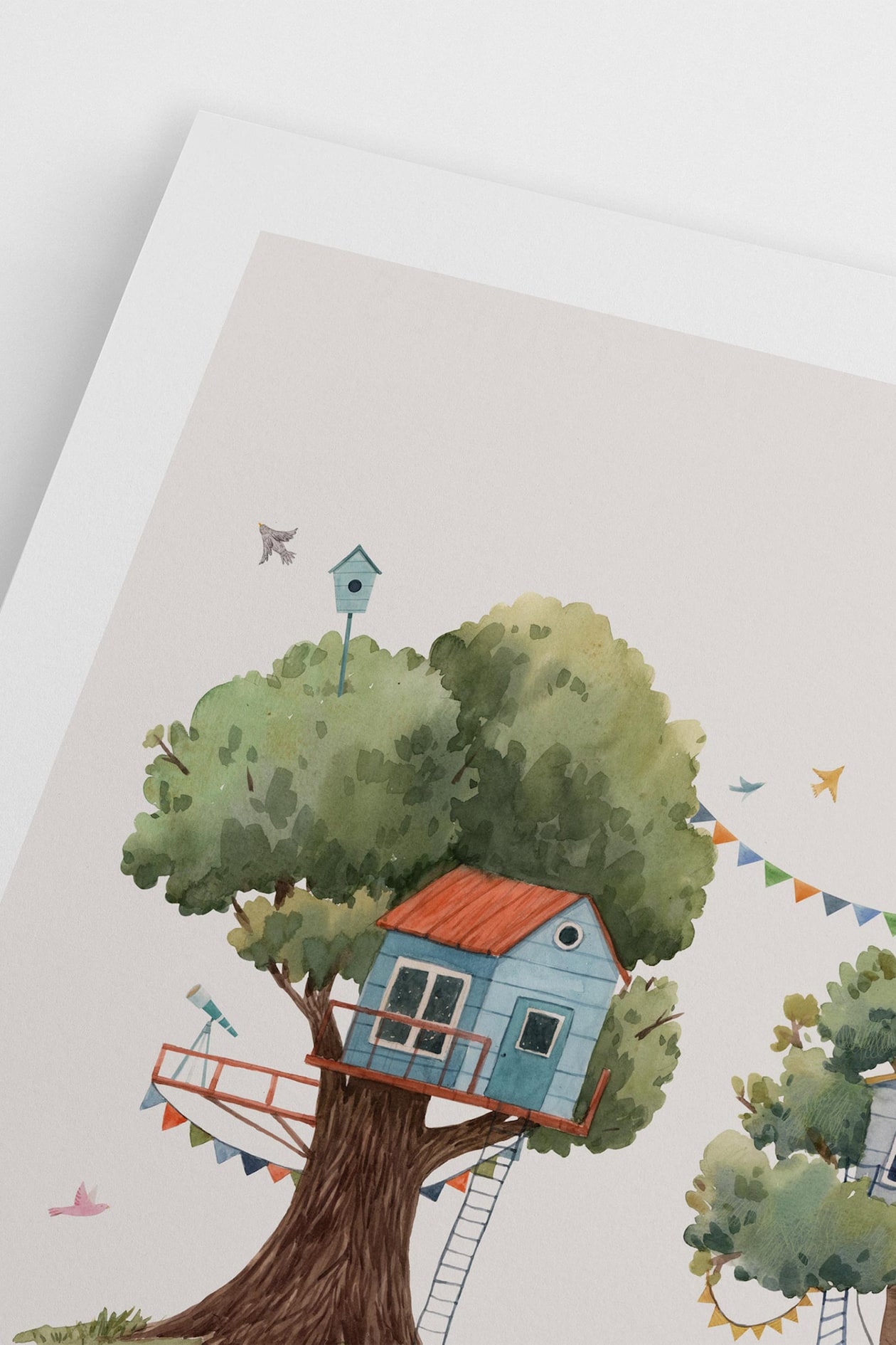 Tree House Neighbours Poster - Beige/green/brown - Postery - HOME | H&M BE