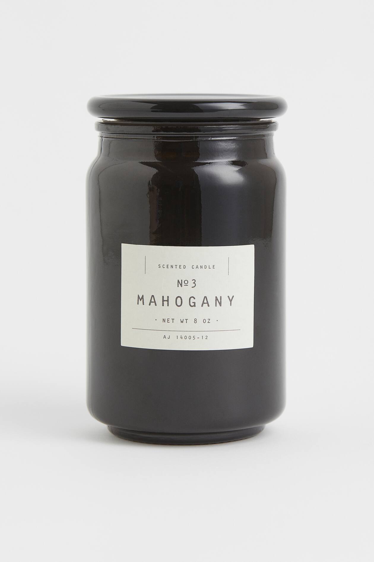 נר ריחני בצנצנת זכוכית - שחור/Mahogany - Home All | H&M IL