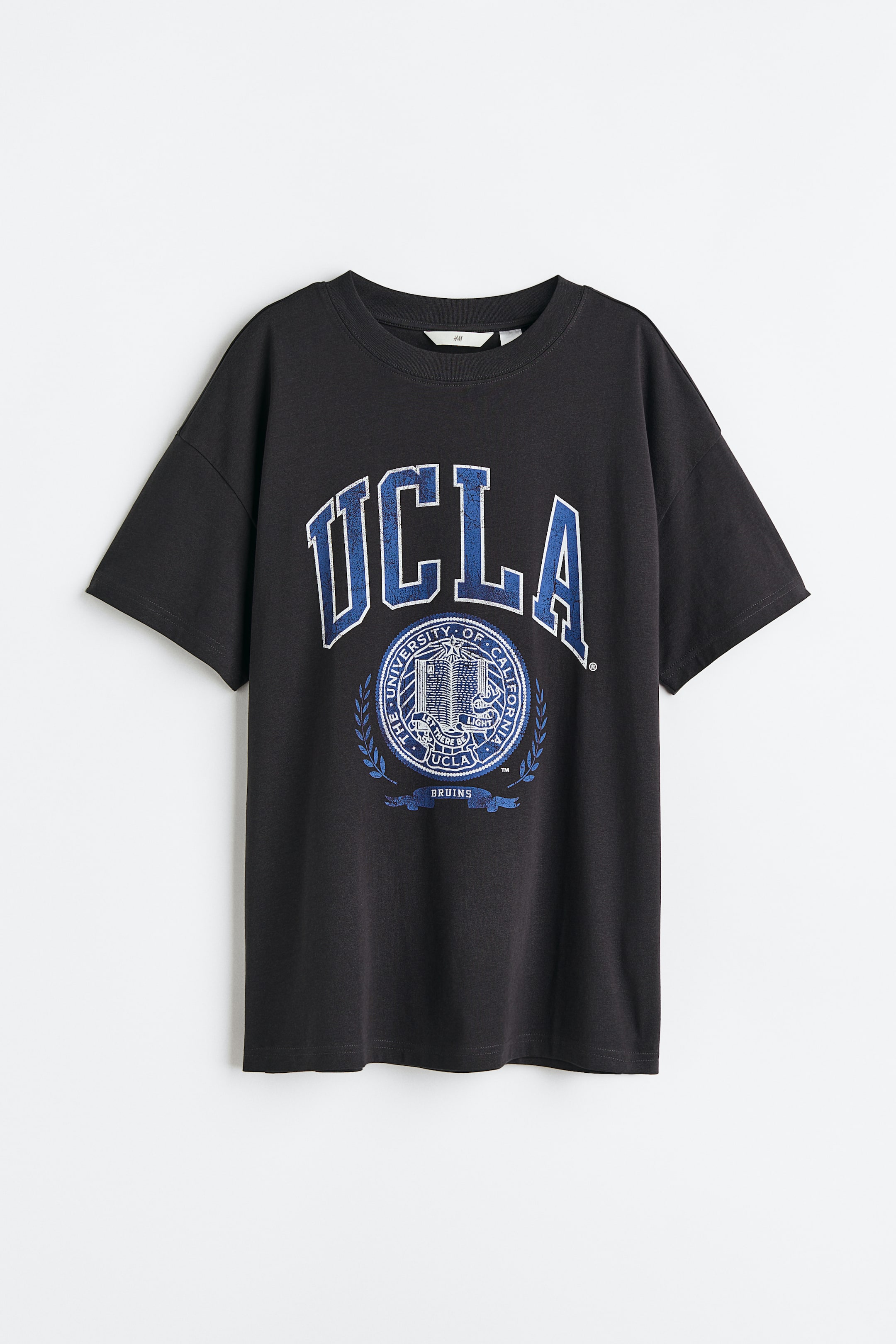 Oversize-T-Shirt mit Druck - Dunkelgrau/UCLA - Ladies | H&M DE