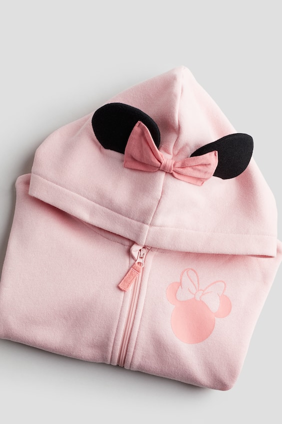 Hooded Jacket - Light pink/Minnie Mouse - Kids | H&M US