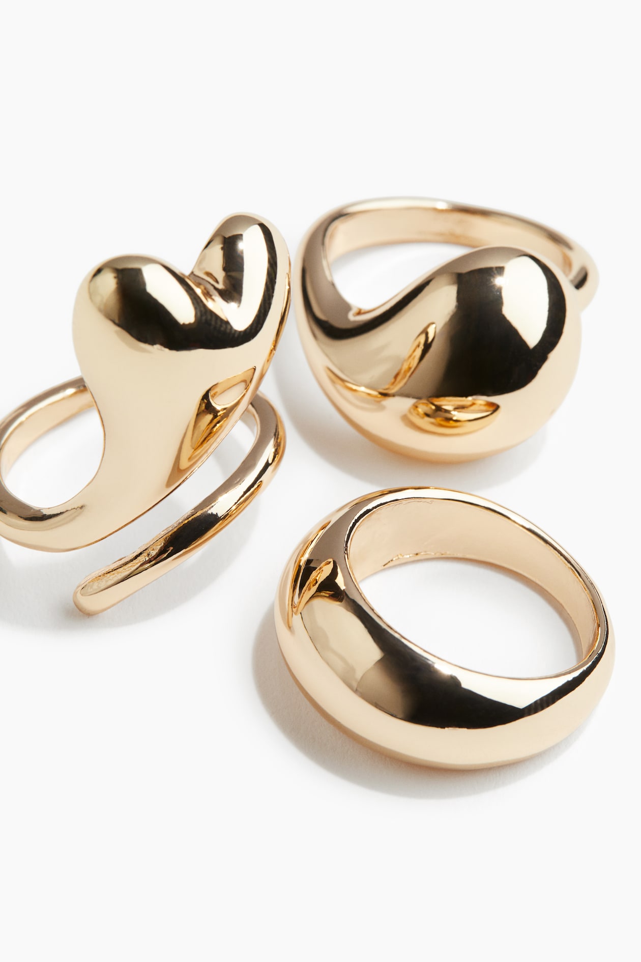 3-pack Rings - Gold colour - Ladies | H&M AU