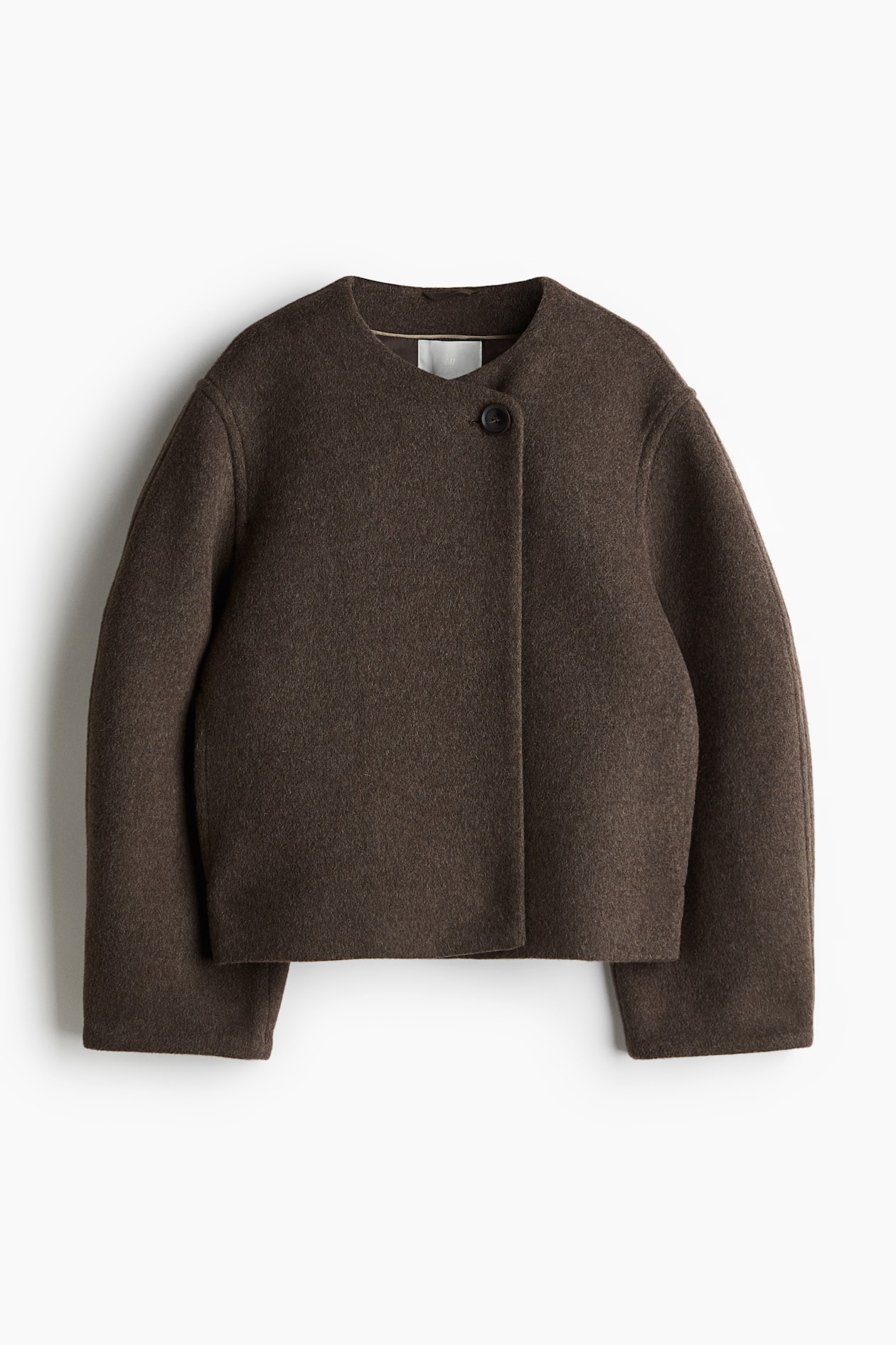 Saco en mezcla de lana - Café oscuro - Ladies | H&M MX