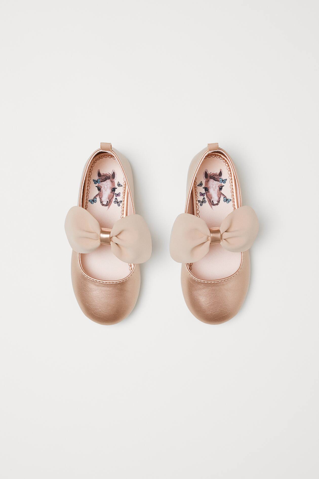 Ballerinaskor - Utan klack - Roséguld - BARN | H&M SE