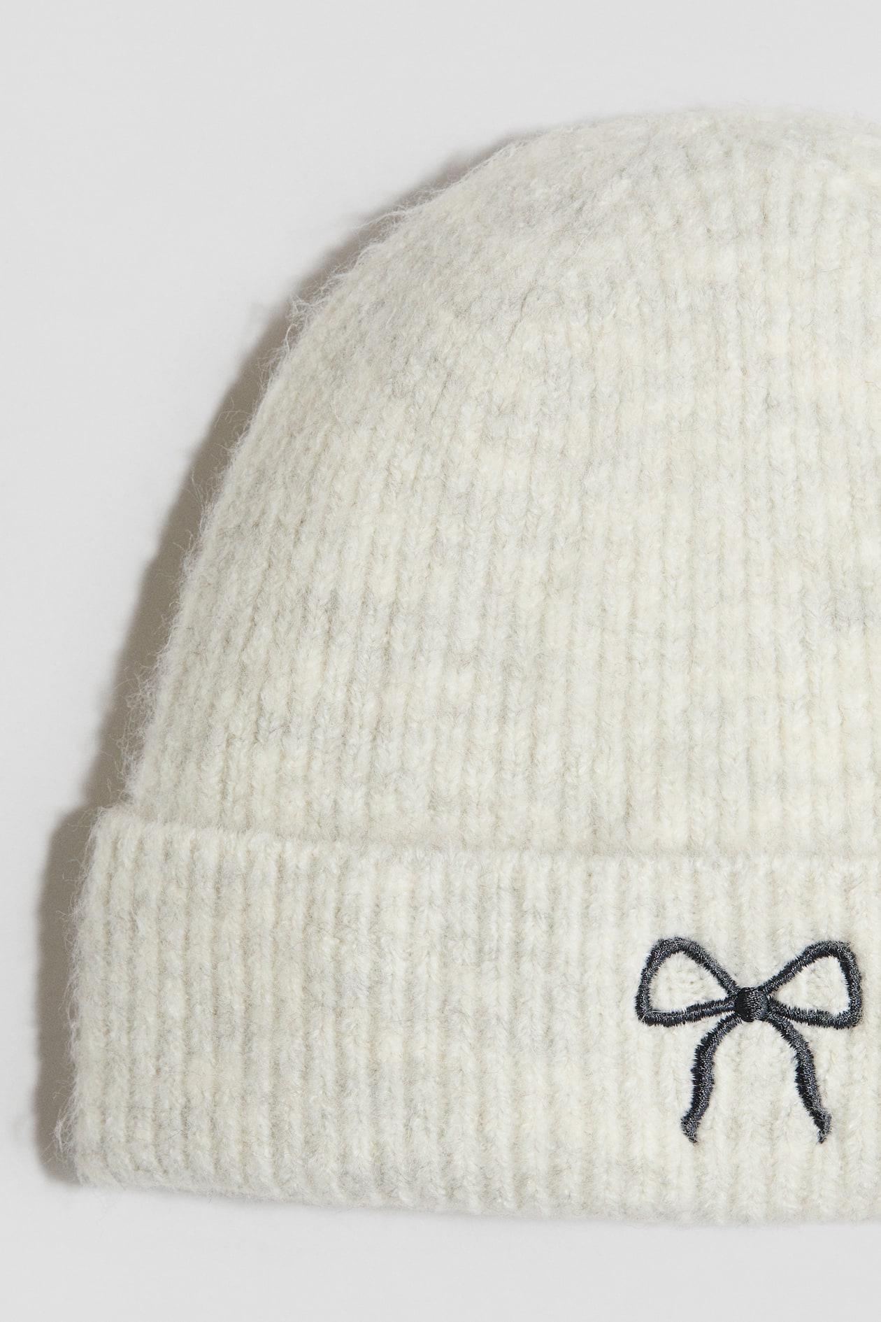 Cream/bow Beanie with Motif for kids | H&M US
