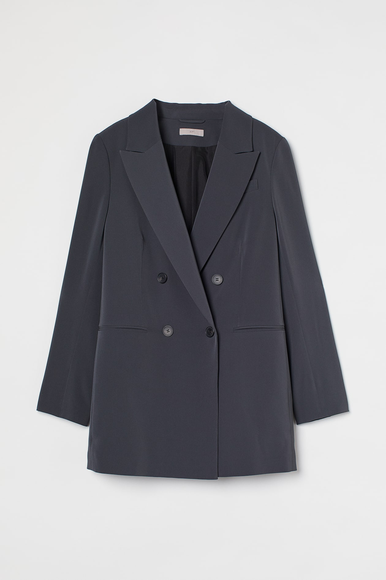 Double-breasted Jacket - Dark gray - Ladies | H&M US