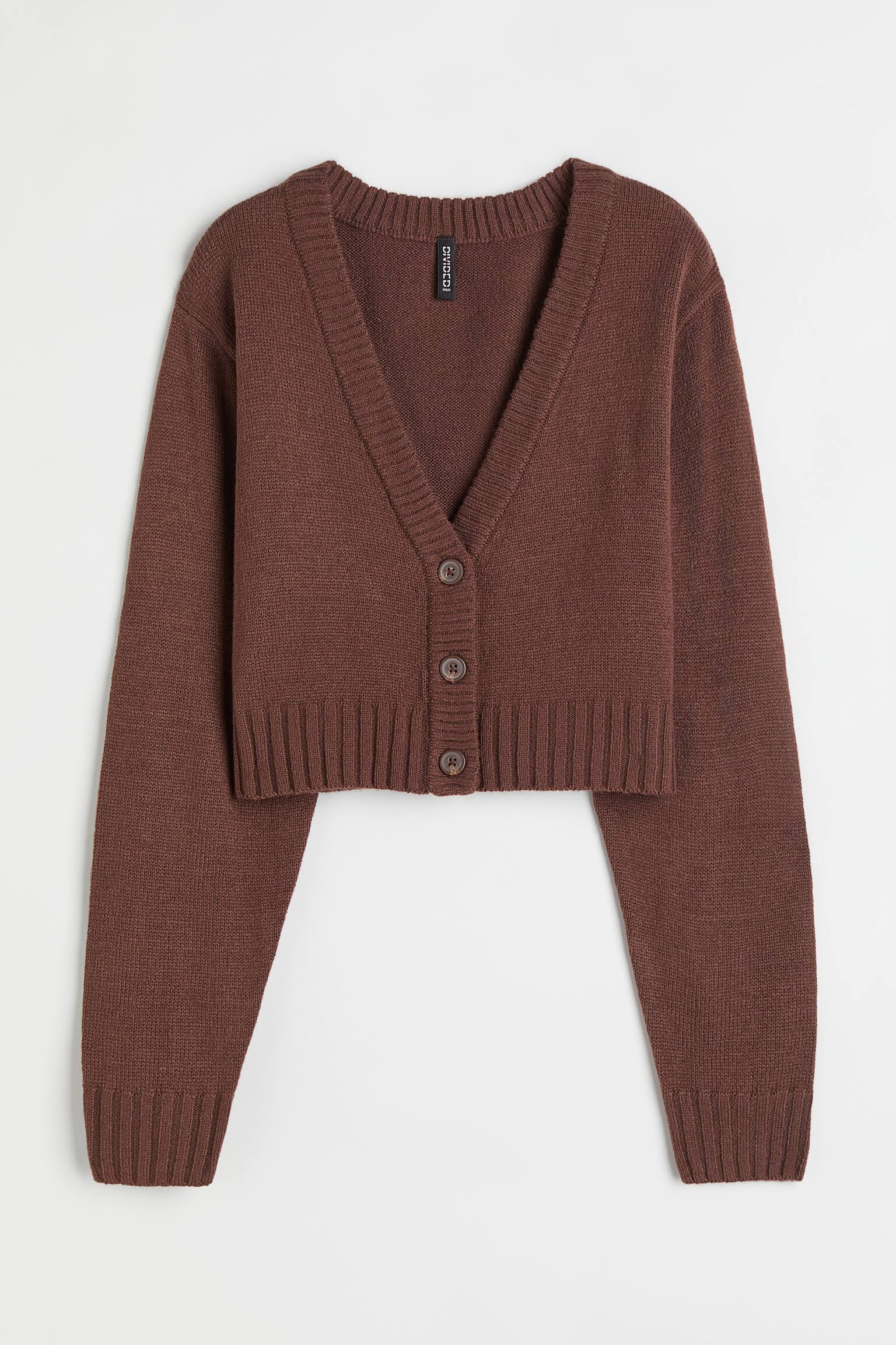 Short cardigan - חום - Ladies | H&M IL