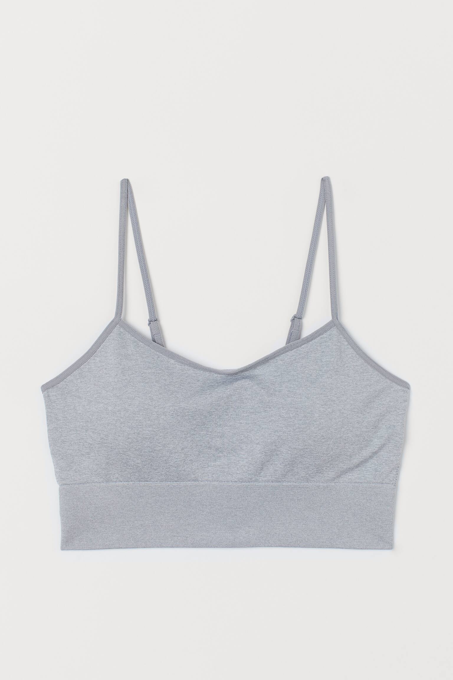 BH-Top aus Microfaser Seamless - Hellgraumeliert - Ladies | H&M DE