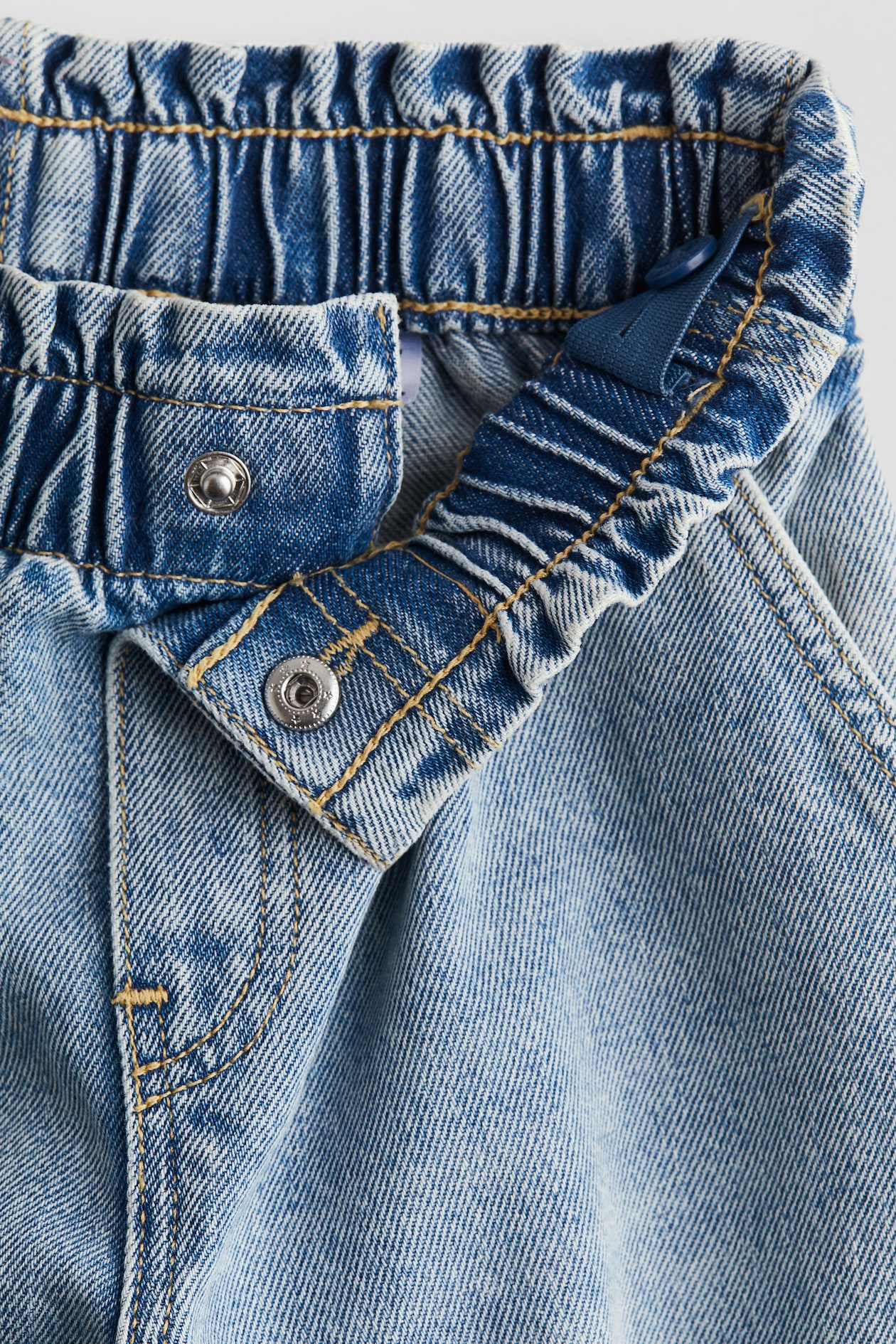 Light denim blue/SmileyWorld® Relaxed Fit Paper Bag Jeans for kids | H&M US