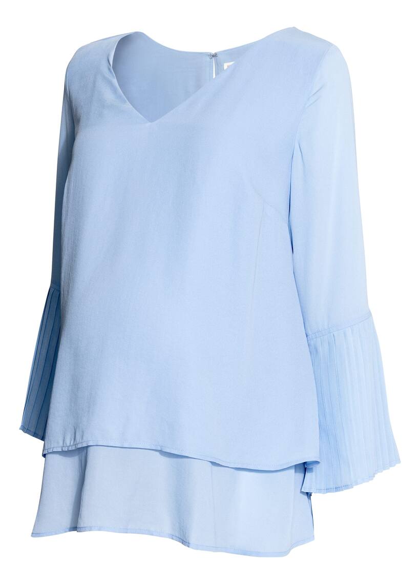 MAMA Chiffon Blouse - Light blue - Ladies | H&M US