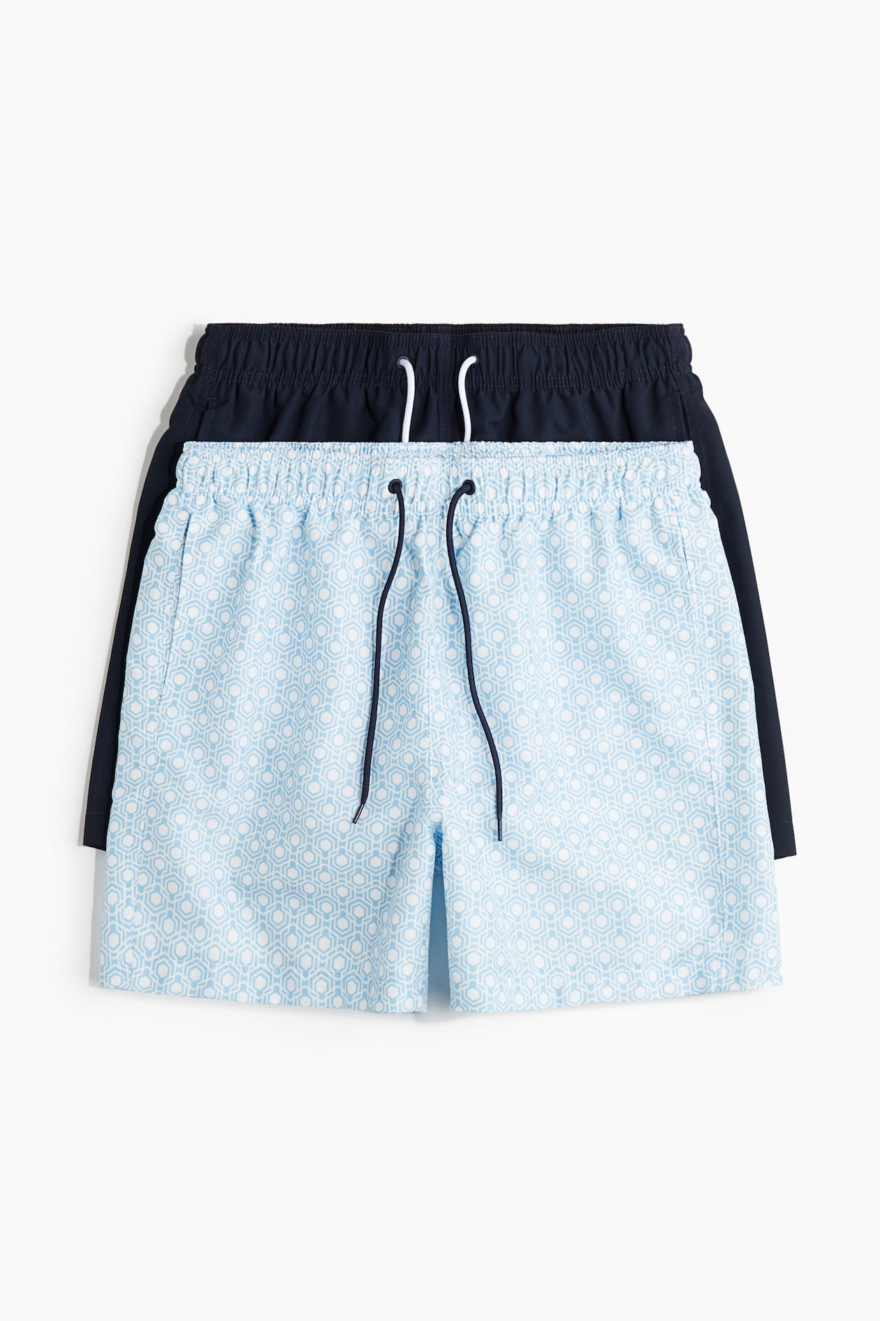 2-pack Swim Shorts - Light blue/patterned - Men | H&M CA